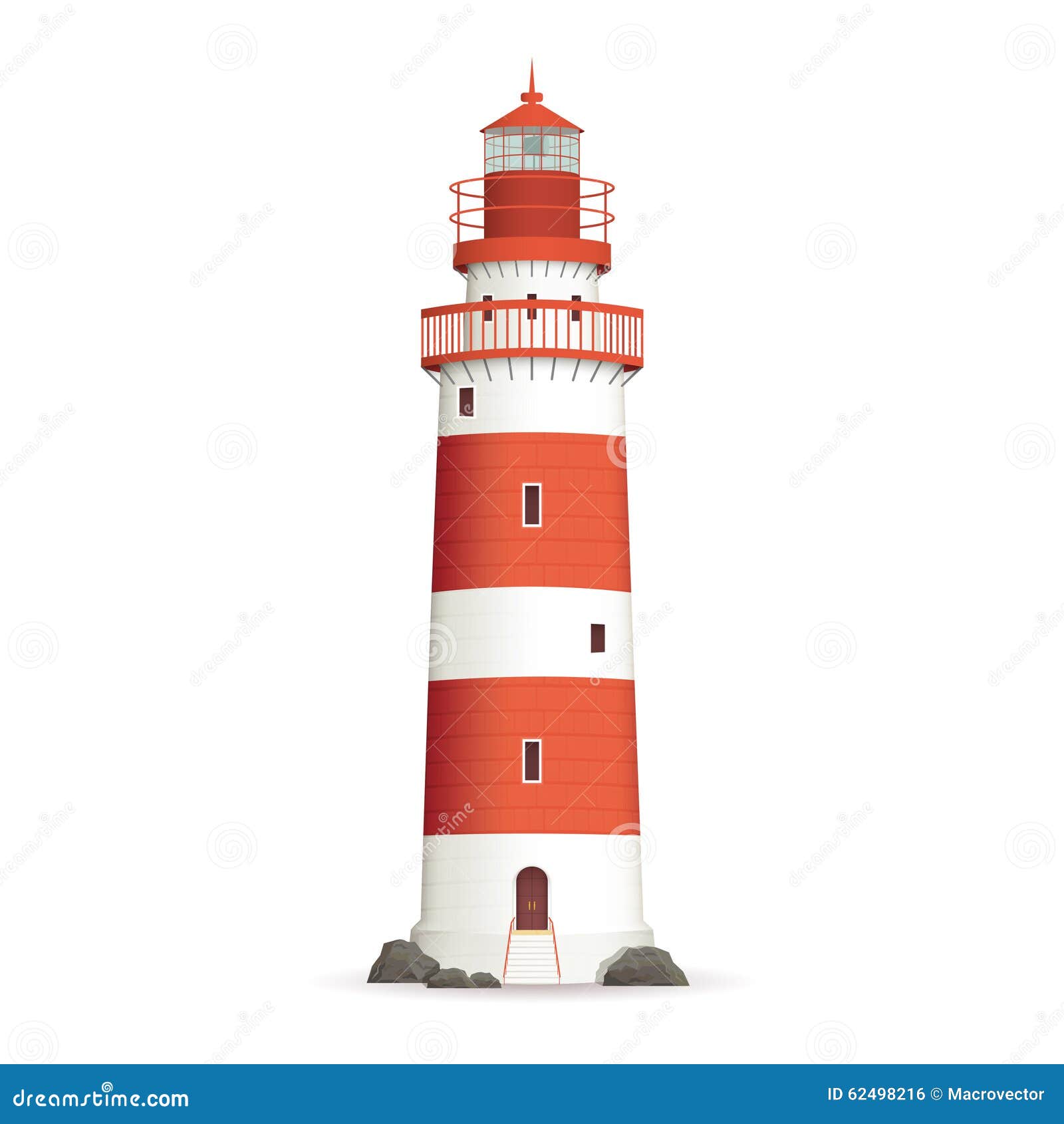 Illustrazione Realistica Del Faro Illustrazione di Stock ...