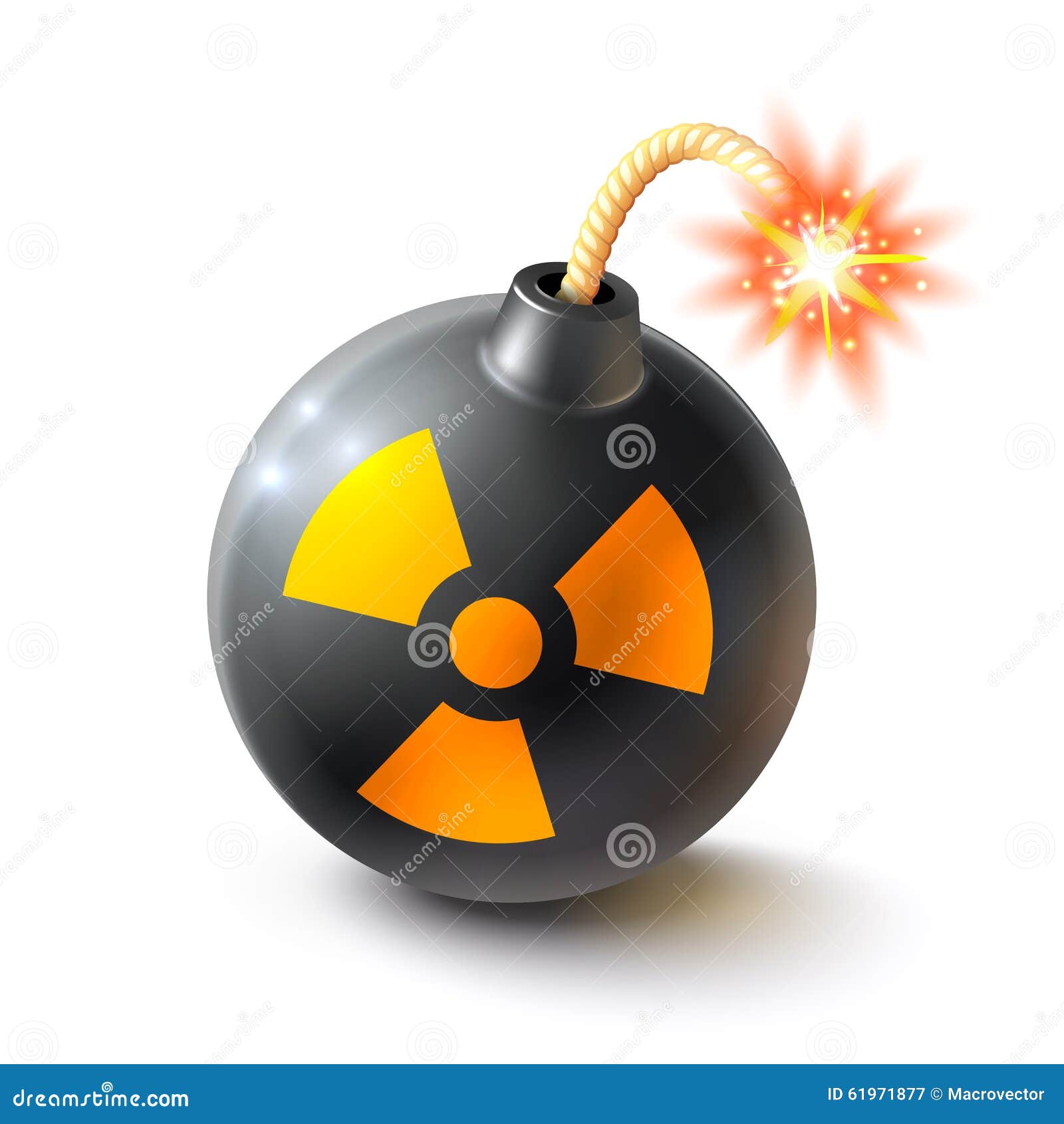 Illustrazione Realistica Della Bomba Illustrazione Vettoriale ...