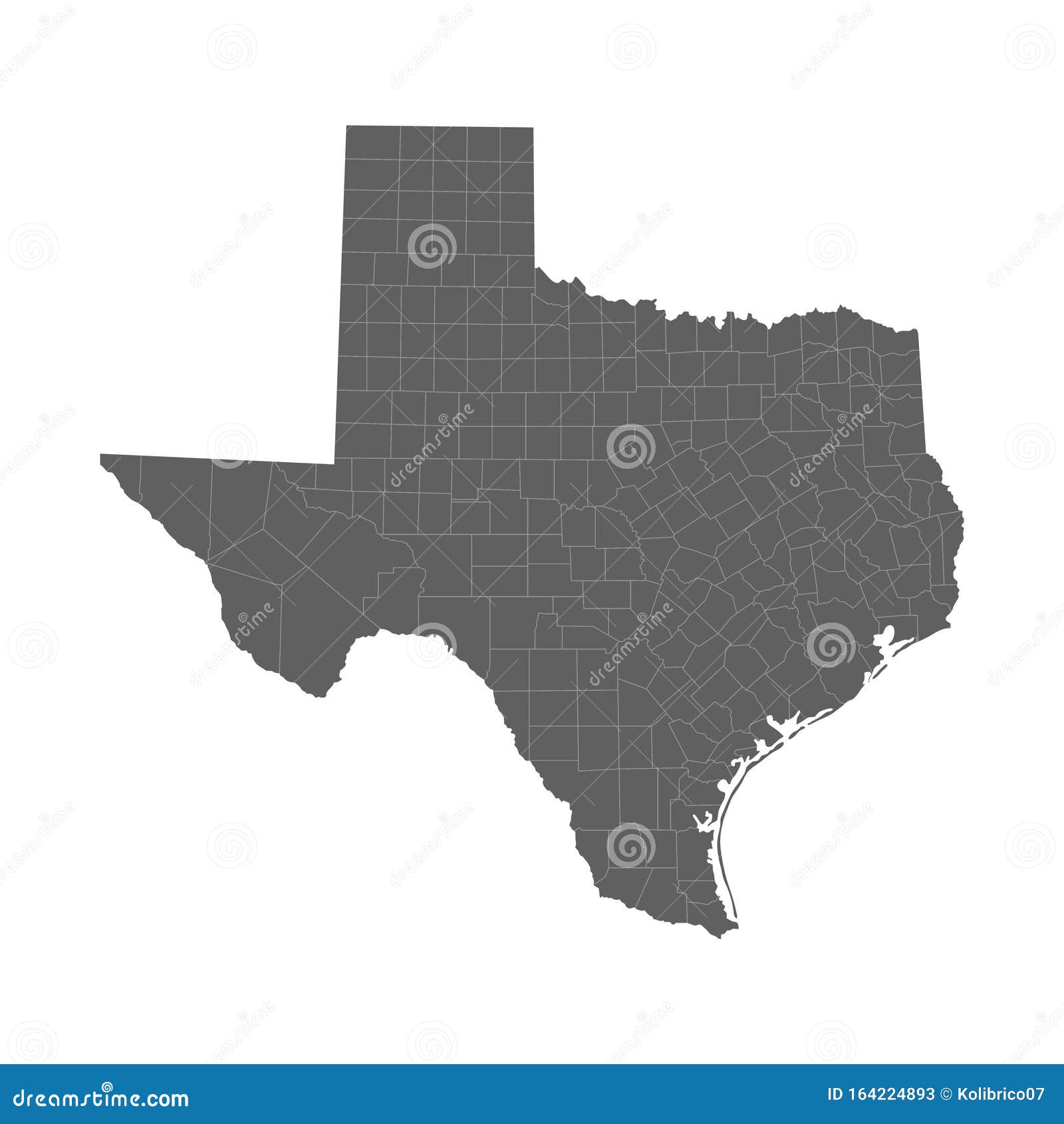 Illustrazione Vettoriale Di Grey Texas Map Mappa Vettoriale ...