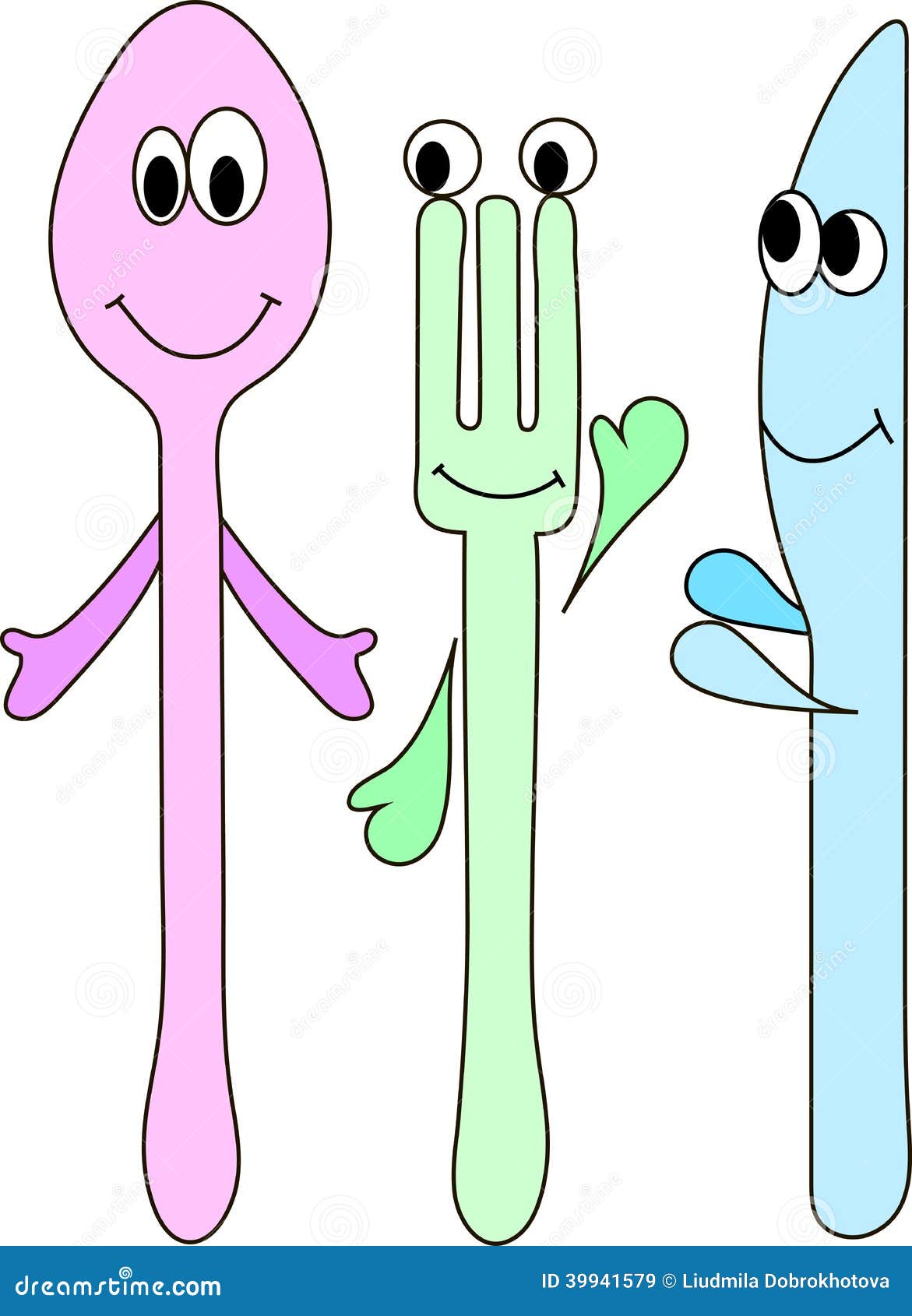 Illustrazioni Del Cucchiaio, Della Forchetta E Del Coltello ...