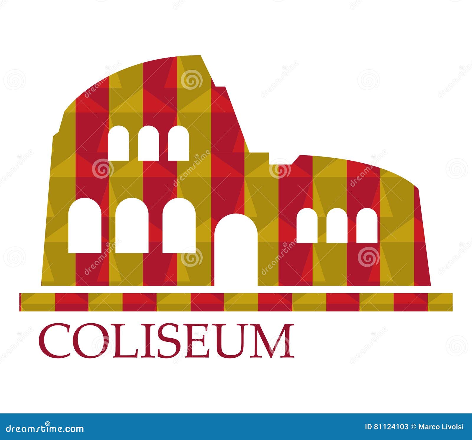 Illustrerad Colosseum Symbol Stock Illustrationer - Illustration av ...