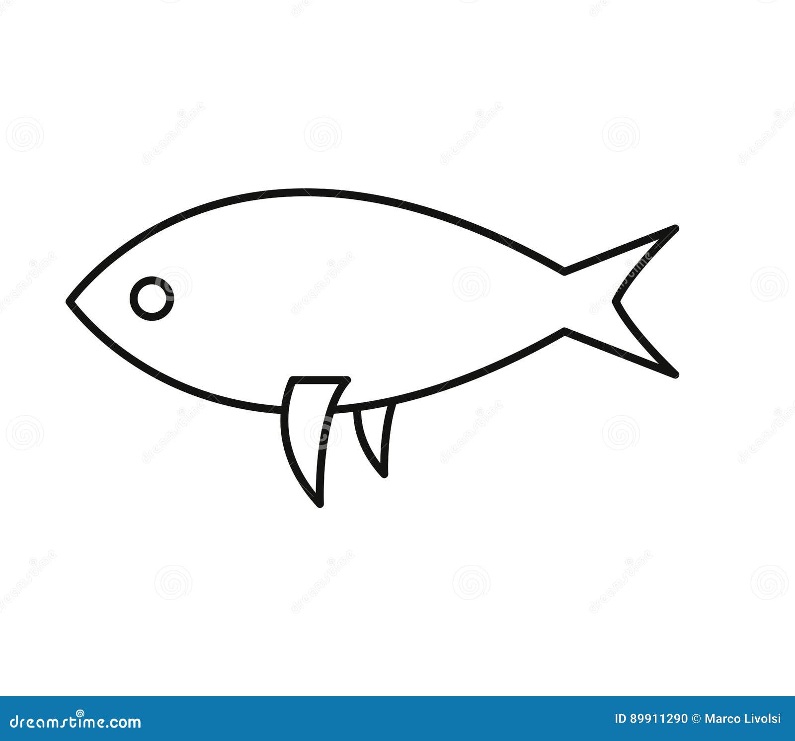 Illustrerad fisksymbol stock illustrationer. Illustration av tecken ...