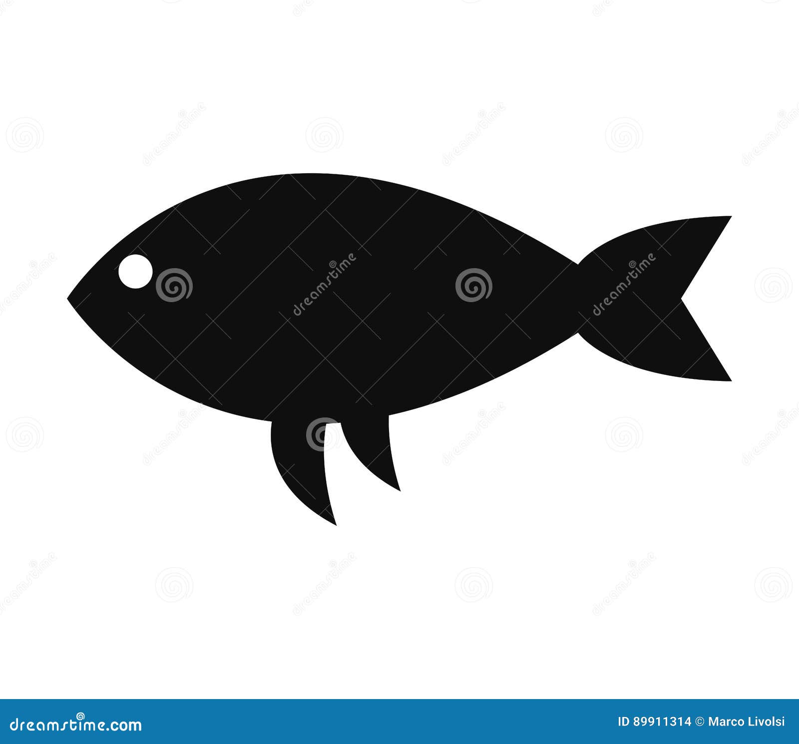 Illustrerad fisksymbol stock illustrationer. Illustration av flod ...