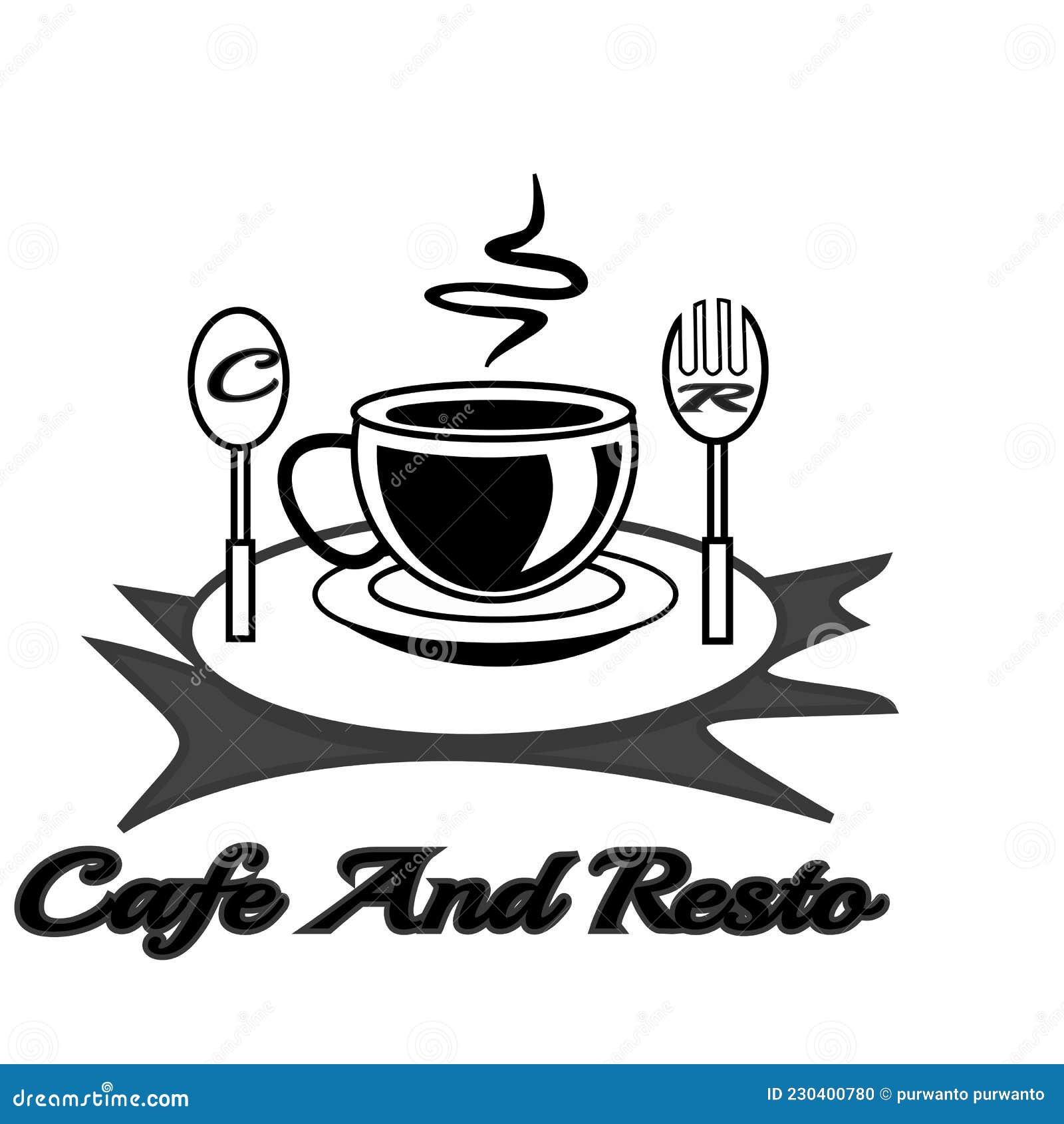 Cafe EabIllustration Vector Graphic of Logo Cafe and Resto Stock ...