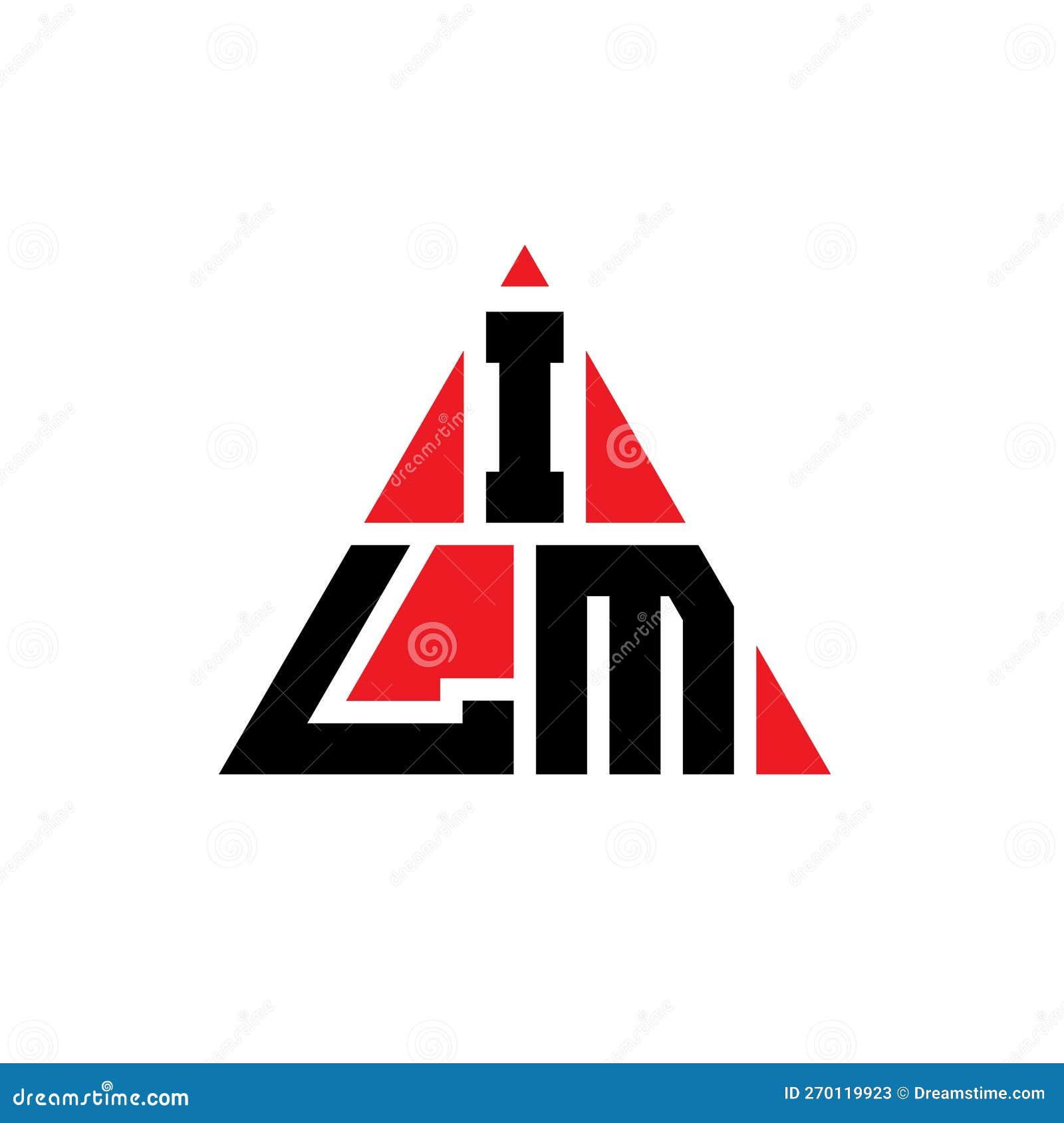 ILM Triangle Letter Logo Design With Triangle Shape. ILM Triangle Logo ...