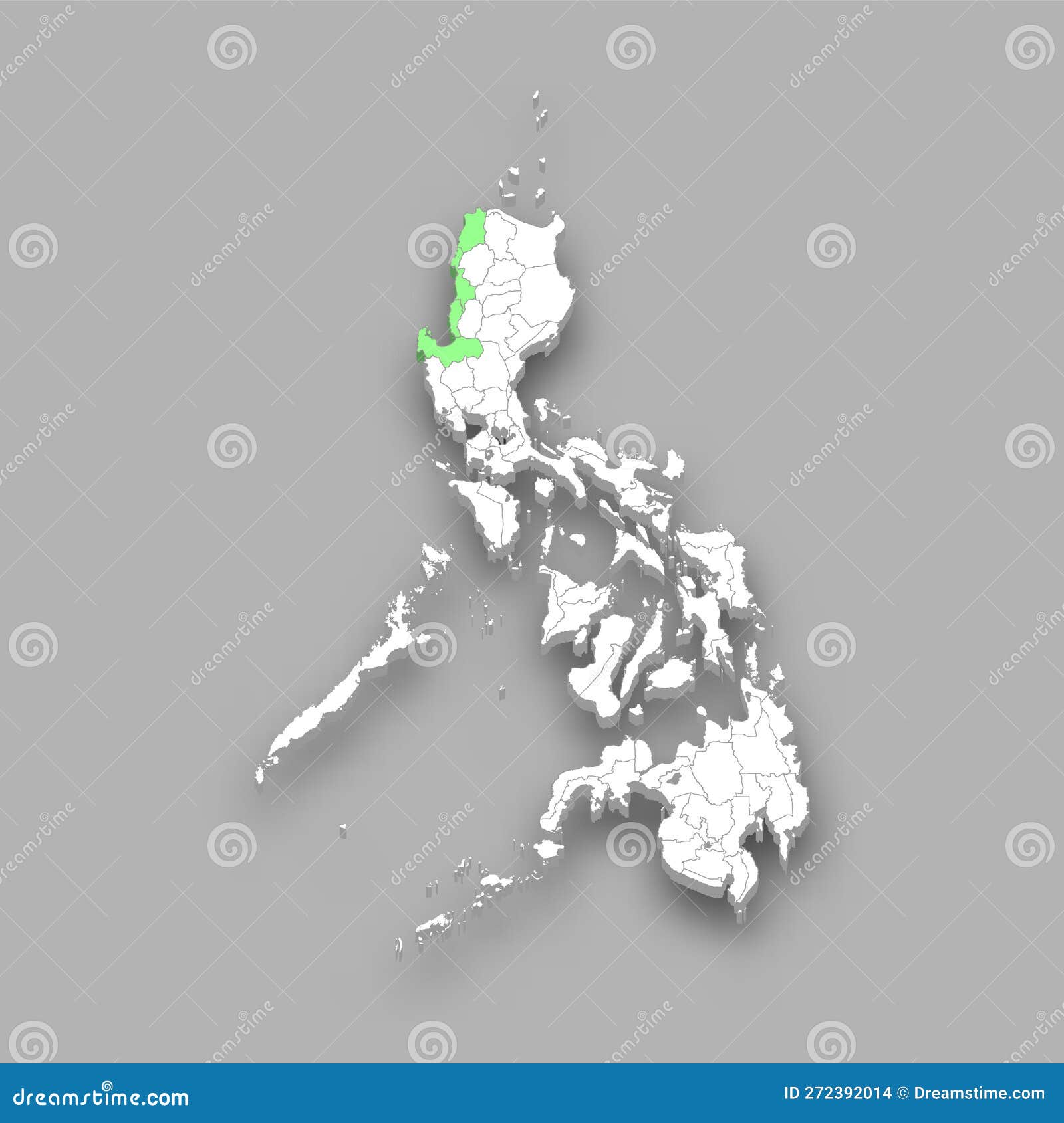 Ilocos Region Location within Philippines Map Stock Vector ...