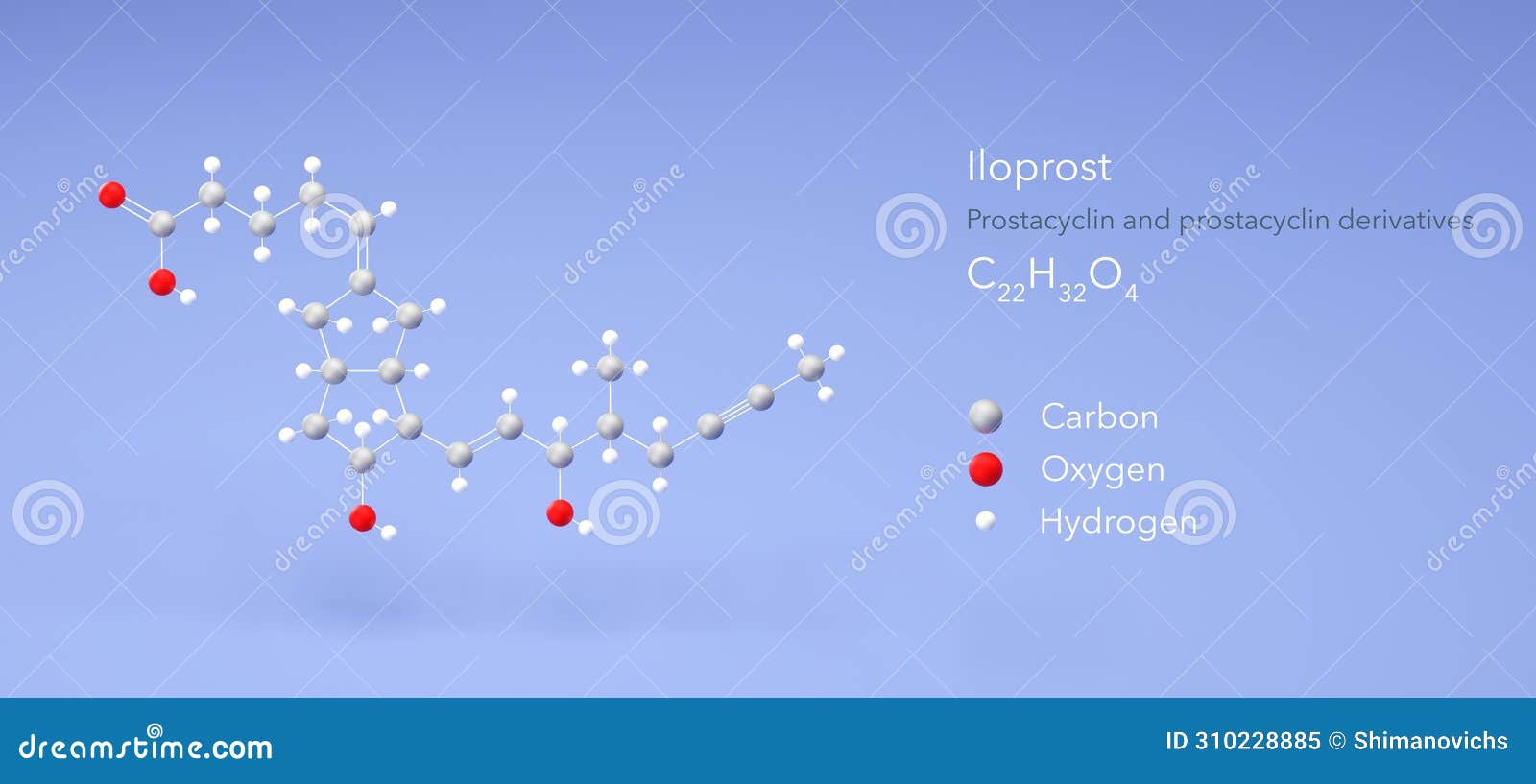 Prostacyclin Molecular Structure, 3d Model Molecule, Prostaglandin I2 ...