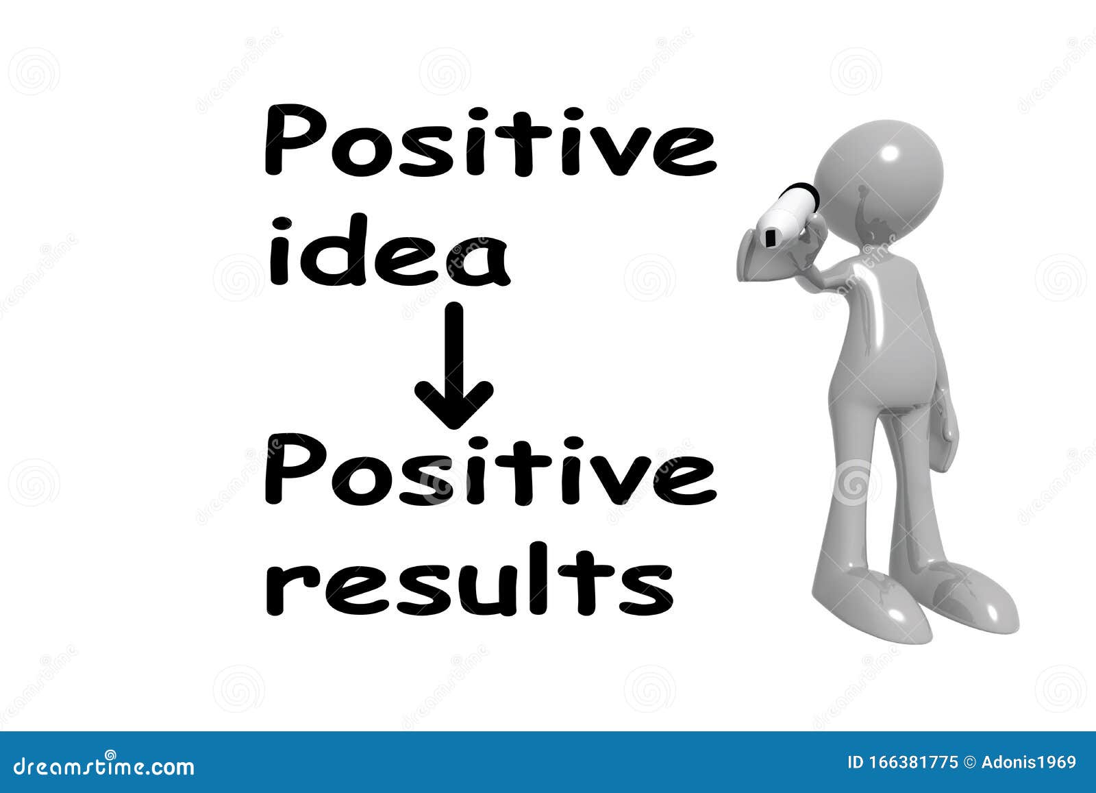 Positive Idea Positive Results Stock Illustration - Illustration of ...