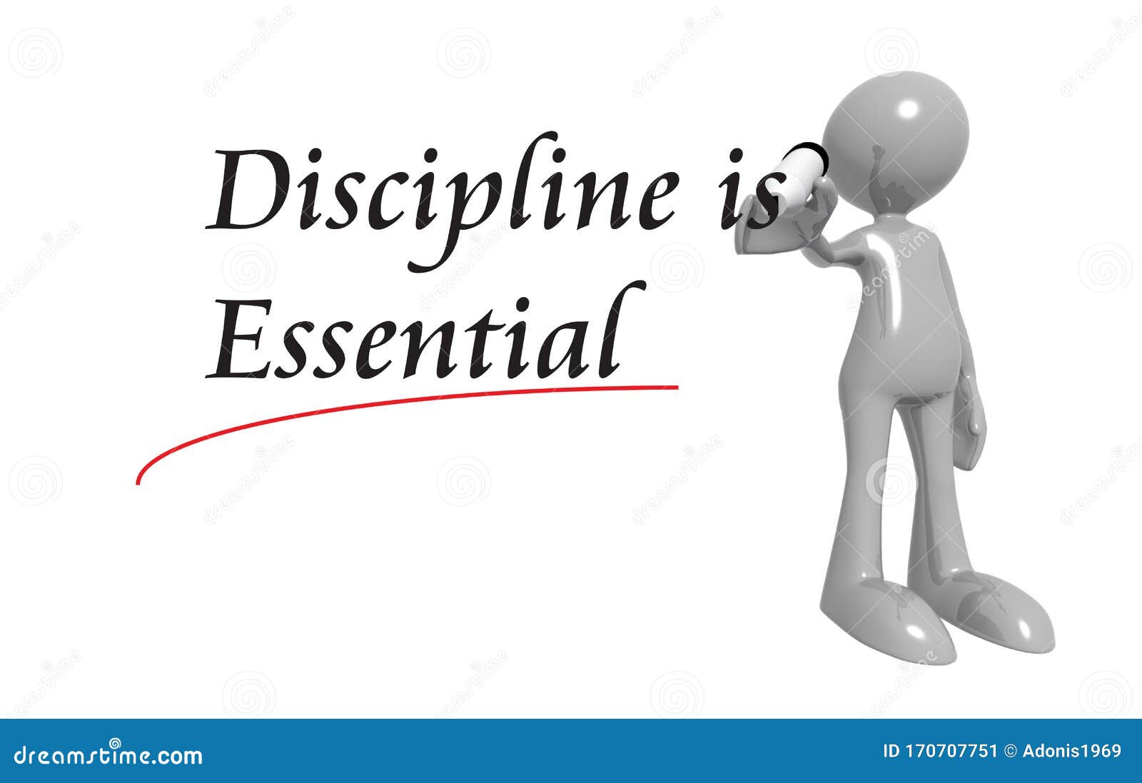 Discipline is essential stock illustration. Illustration of limit ...