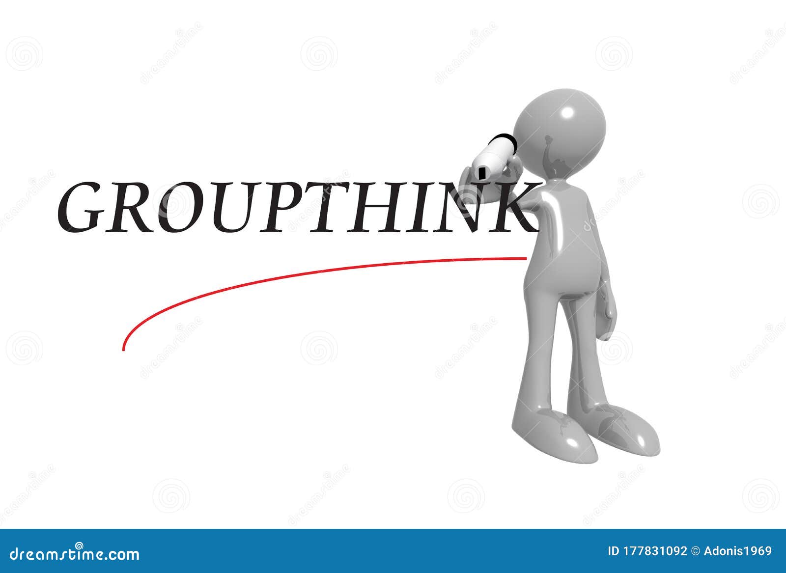 Group think with man stock illustration. Illustration of community ...