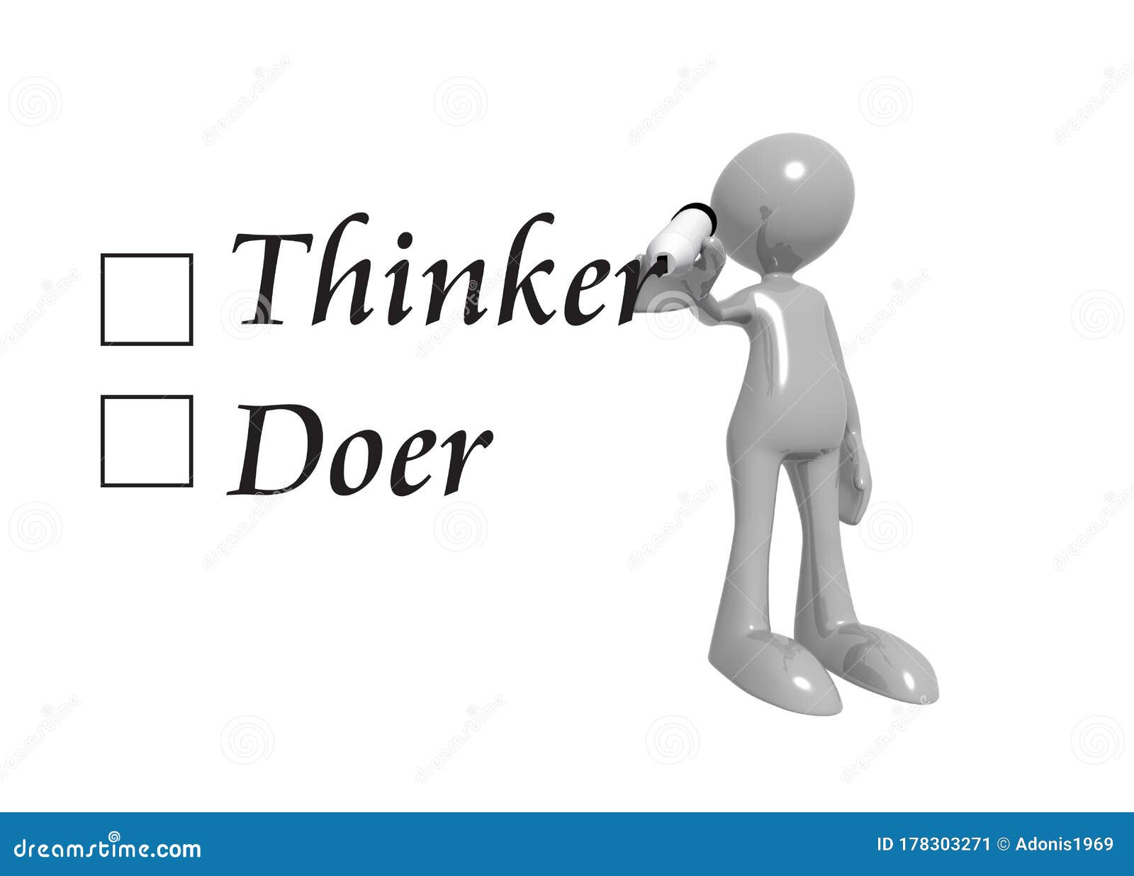 Thinker doer with man stock illustration. Illustration of ambition ...