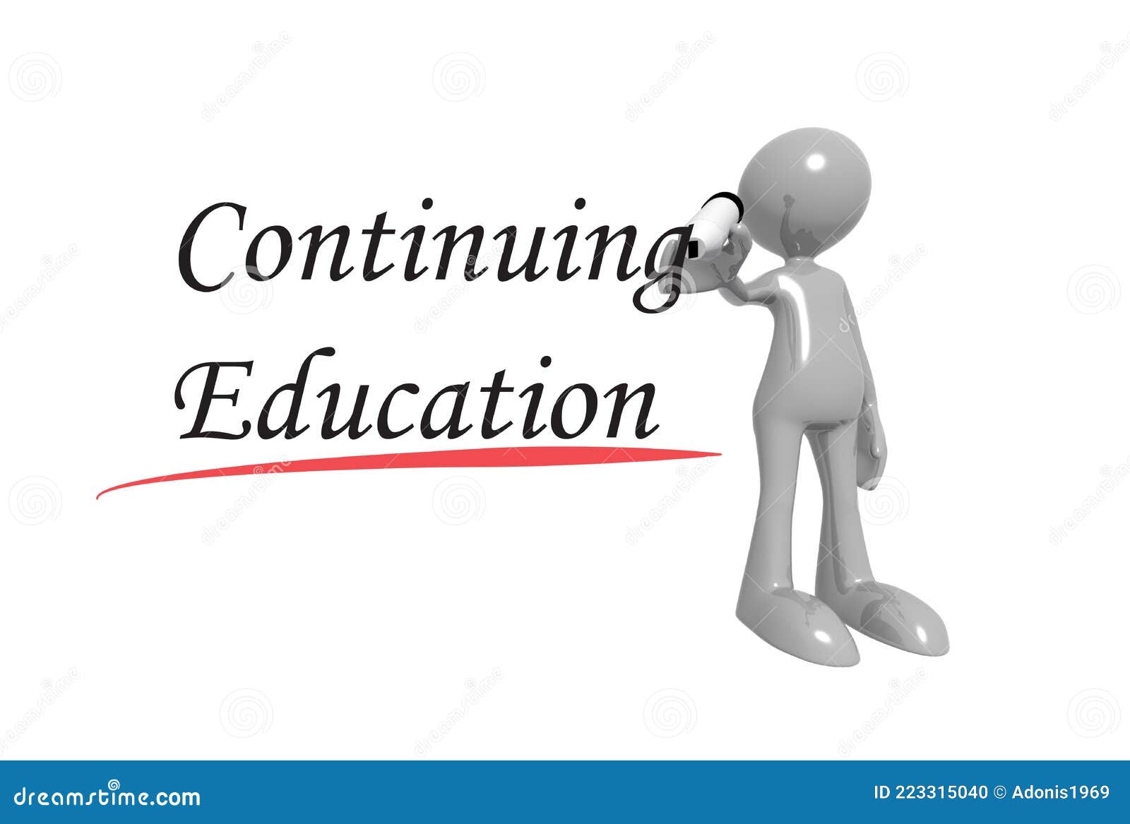 Continuing Education Word on White Stock Illustration - Illustration of ...