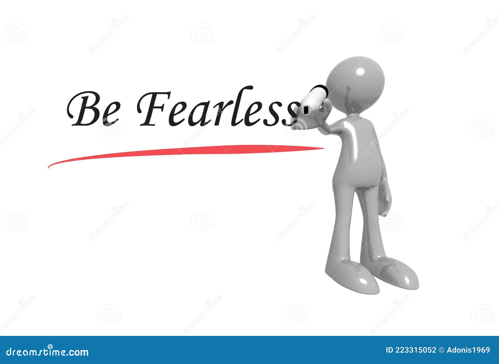 Be fearless word on white stock illustration. Illustration of lettering ...