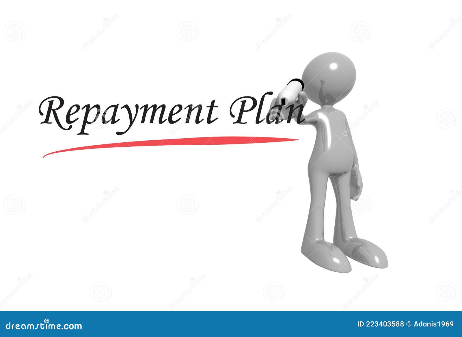 Repayment Plan Word on White Stock Illustration - Illustration of ...