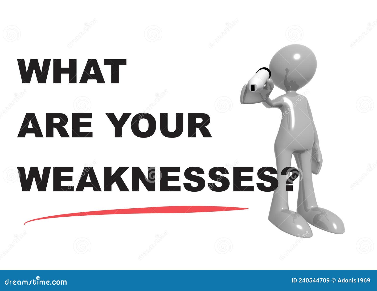 What are Your Weaknesses on White Stock Illustration - Illustration of ...