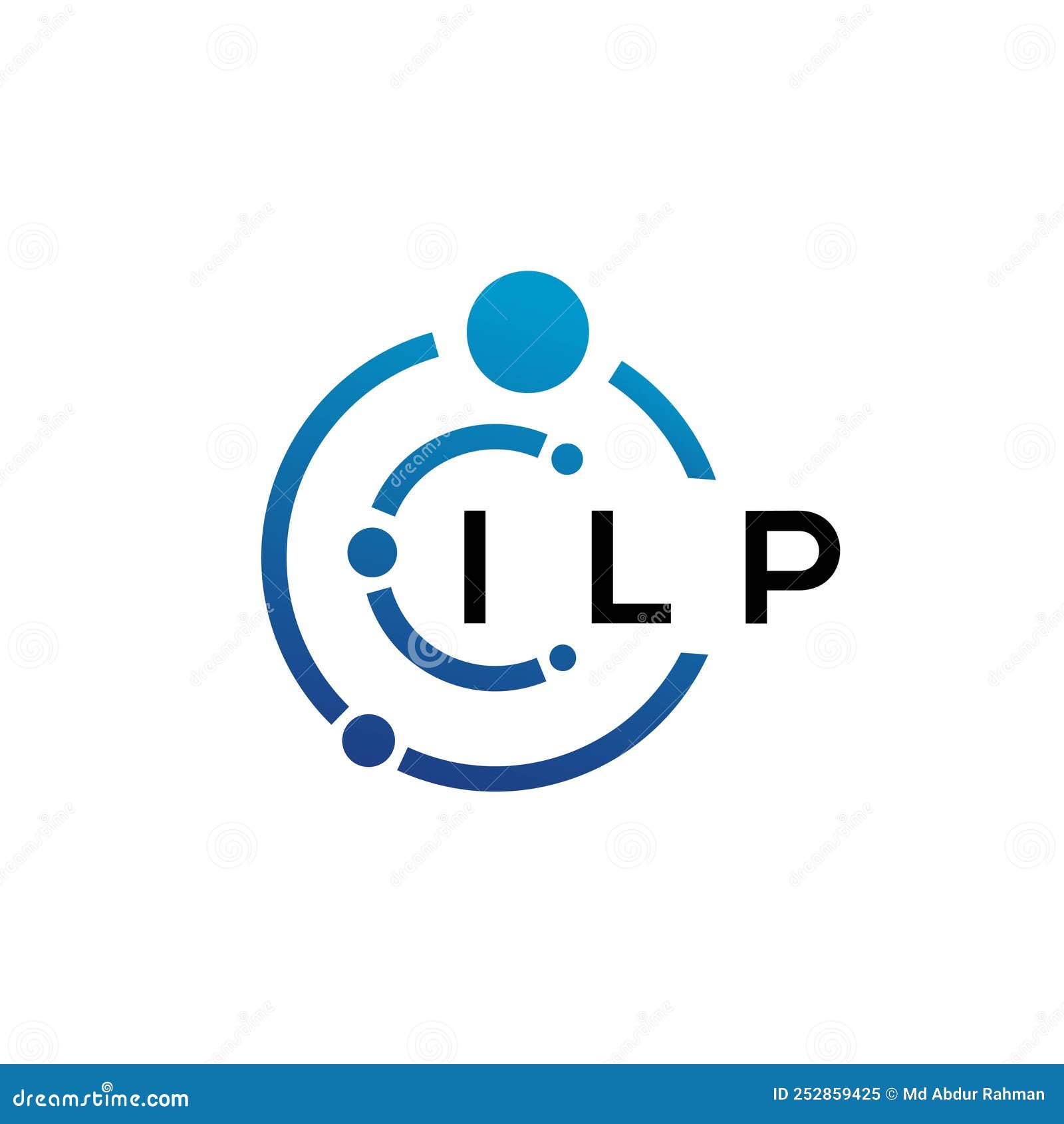 ILP Letter Technology Logo Design on White Background. ILP Creative ...