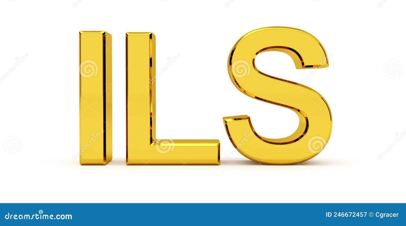 ILS Israeli Shekel Currency Code Stock Illustration - Illustration of ...