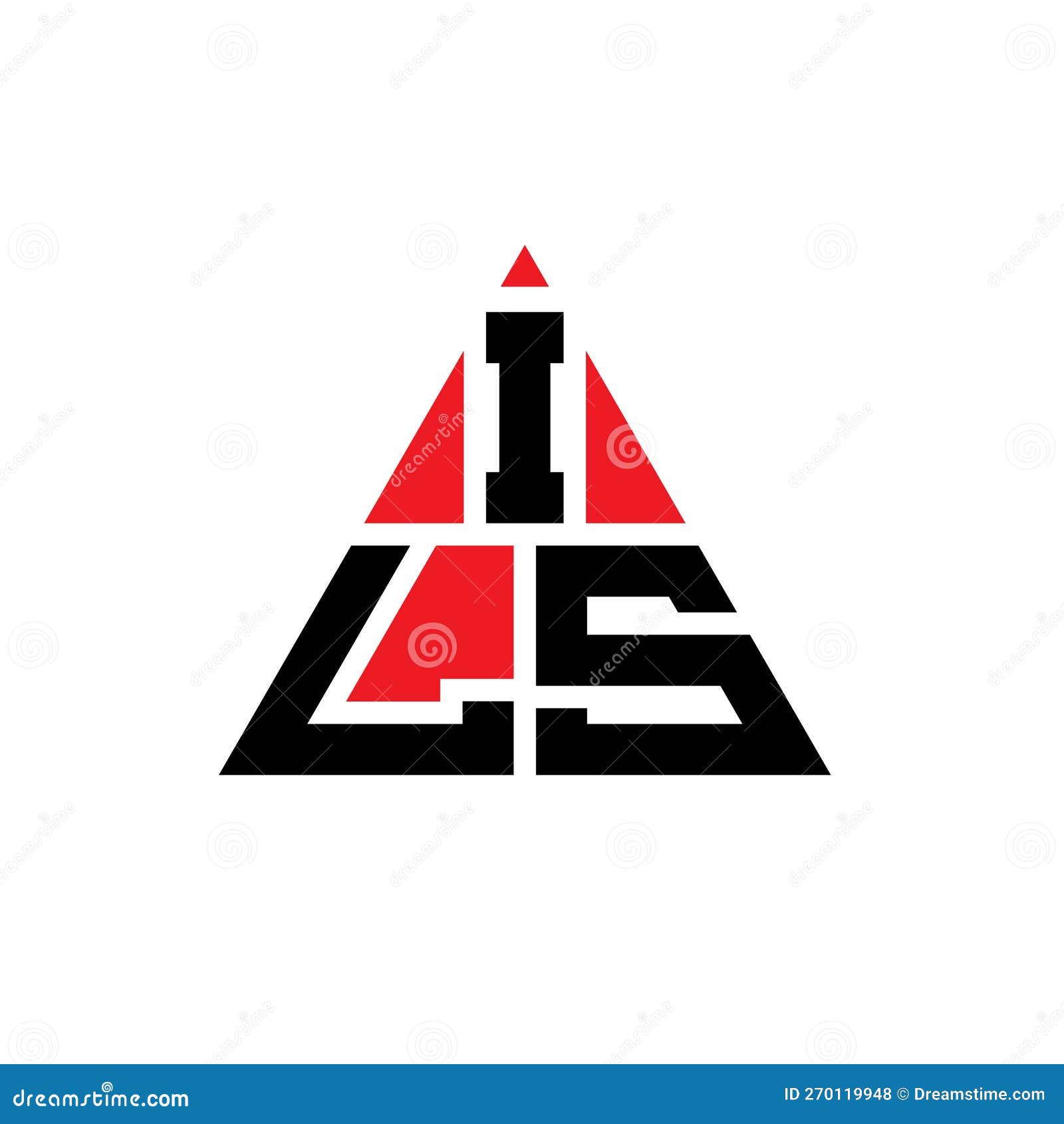 ILS Triangle Letter Logo Design with Triangle Shape. ILS Triangle Logo ...