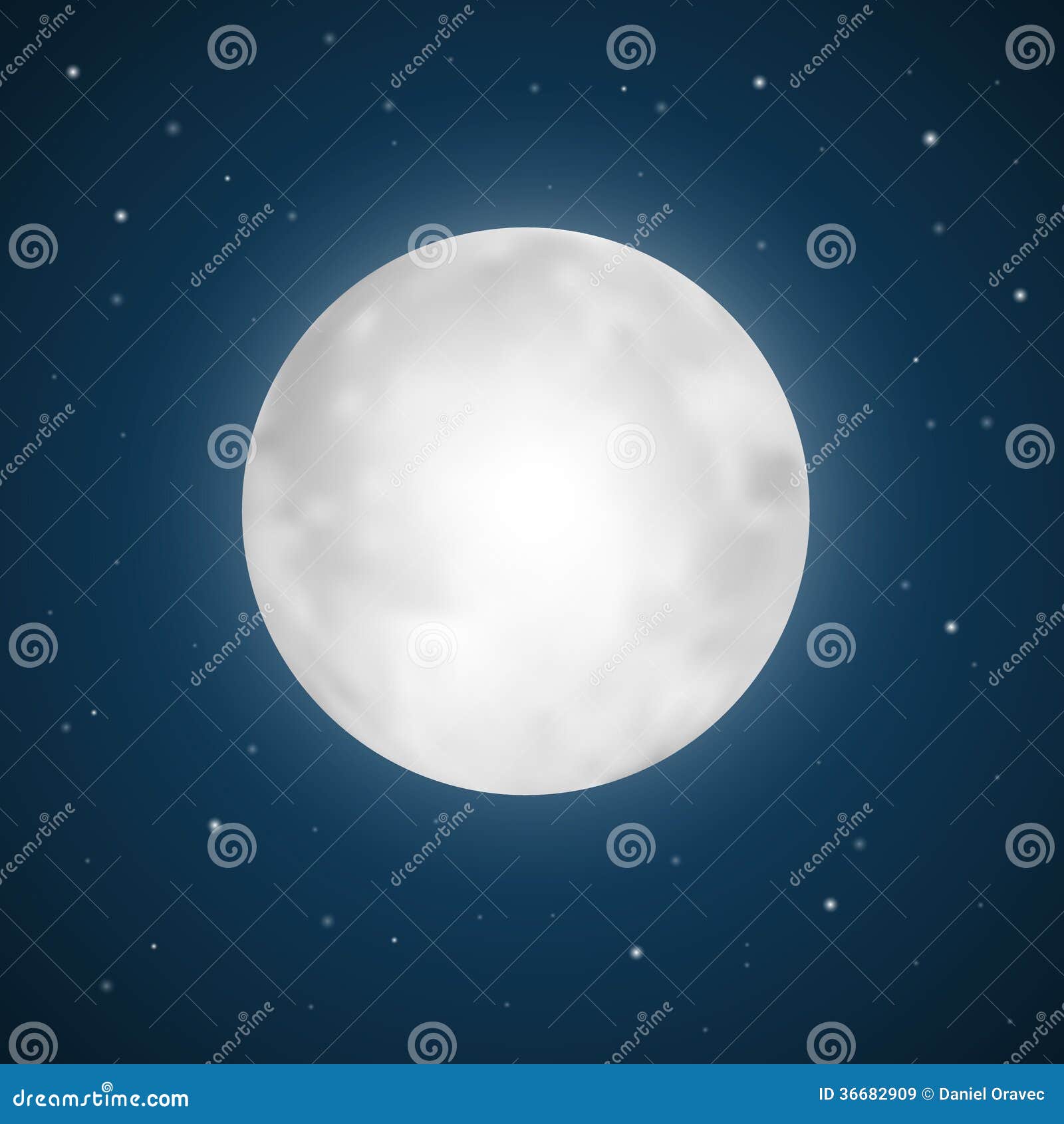 Ilustração Da Lua Cheia Do Vetor Ilustração do Vetor - Ilustração de ...