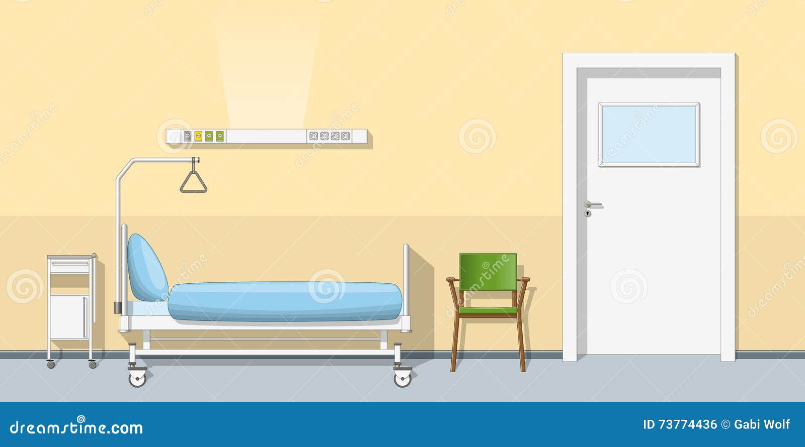 Ilustração De Um Quarto Do Enfermo Ilustração do Vetor - Ilustração de ...