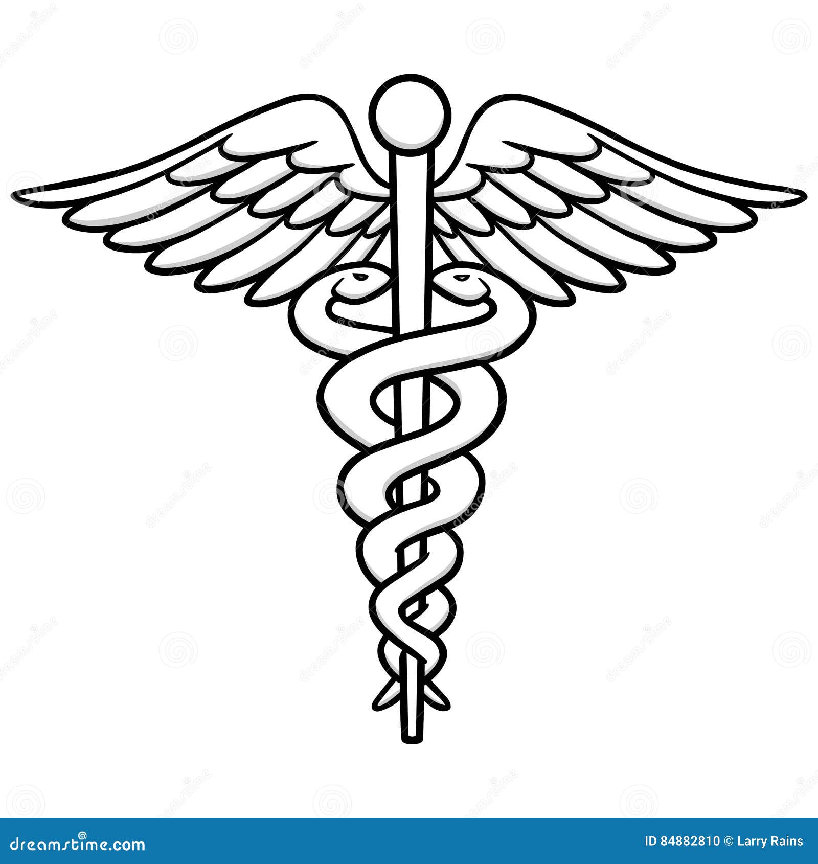 Ilustração do Caduceus ilustração do vetor. Ilustração de grego - 84882810