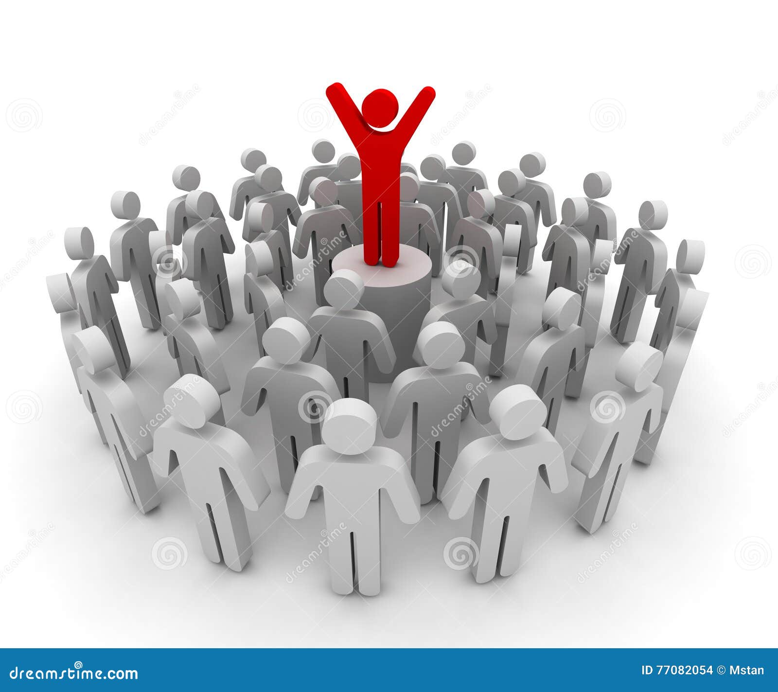 Ilustração Do Conceito 3d Do Líder Ilustração Stock - Ilustração de ...