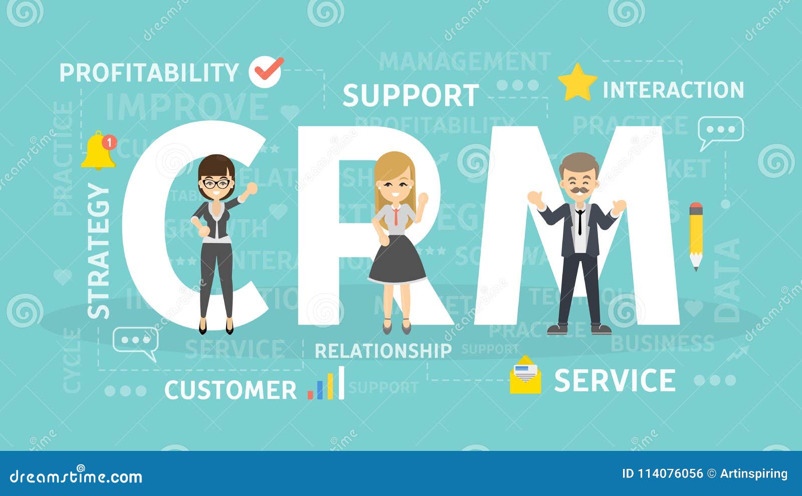 Ilustração Do Conceito De Crm Ilustração do Vetor - Ilustração de ...