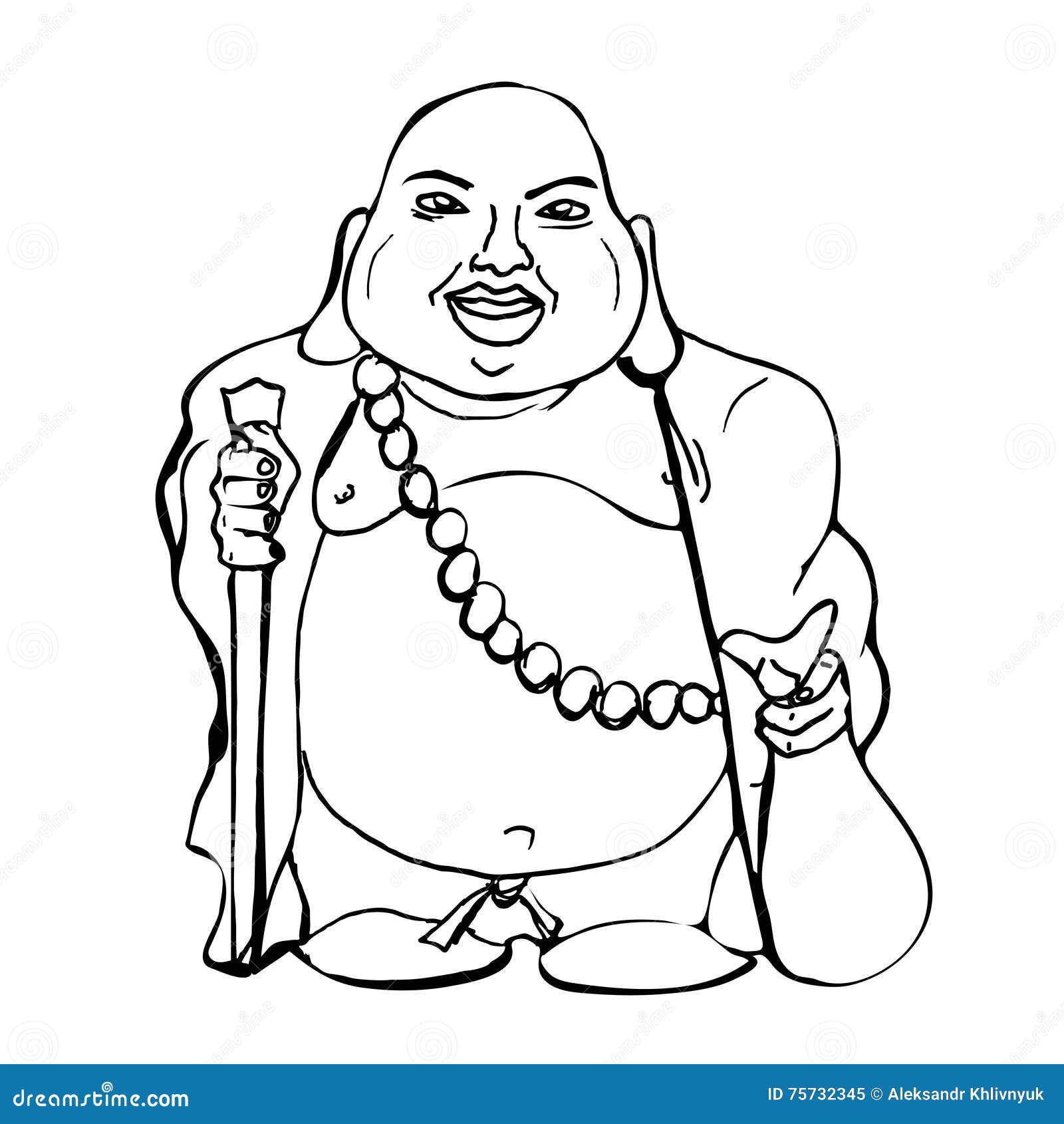 Ilustração do deus da Buda ilustração stock. Ilustração de santo - 75732345
