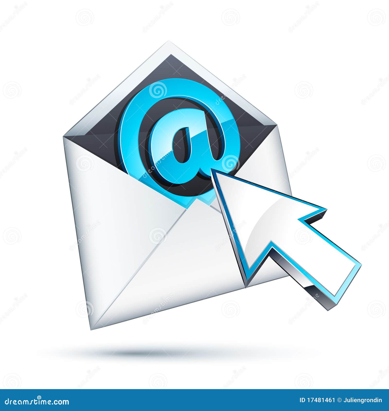 Ilustração do email ilustração do vetor. Ilustração de seta - 17481461