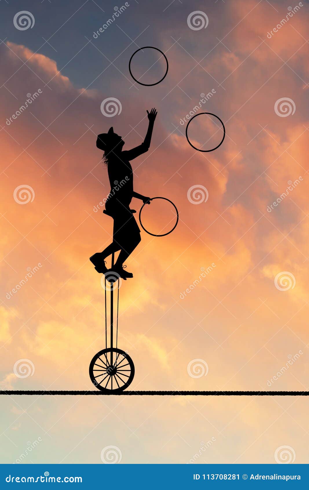 Ilustração do equilibrista ilustração stock. Ilustração de arte - 113708281