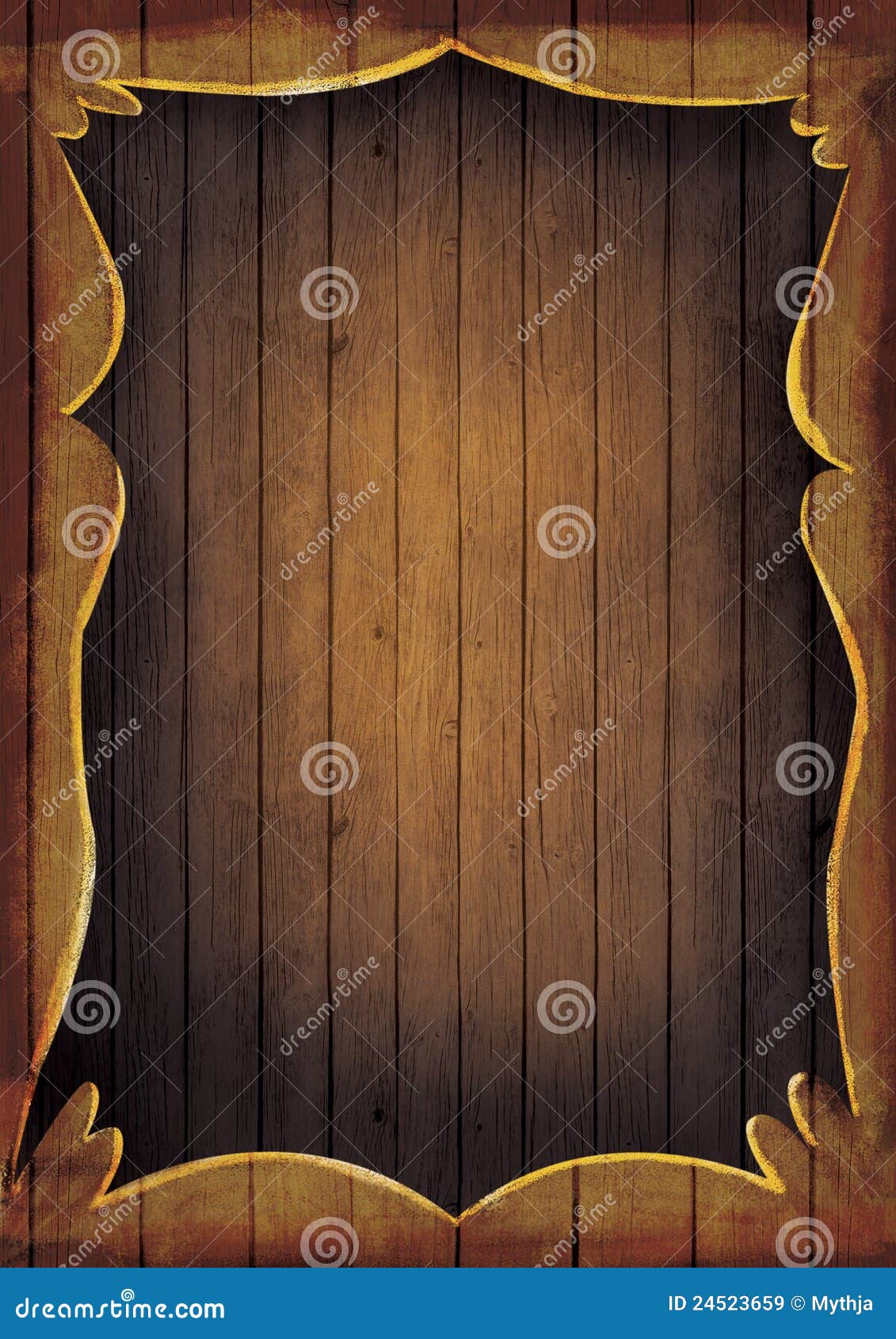 Ilustração Do Frame De Madeira Ilustração Stock - Ilustração de velho ...