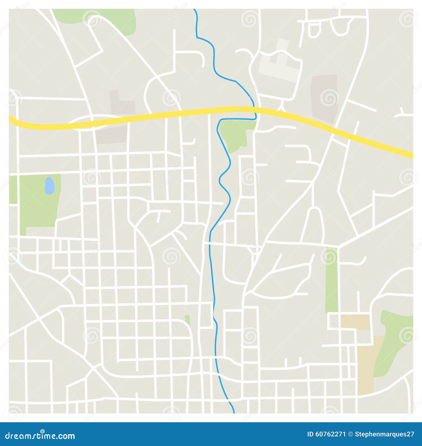 Ilustração Do Mapa Da Cidade Ilustração do Vetor - Ilustração de cidade ...
