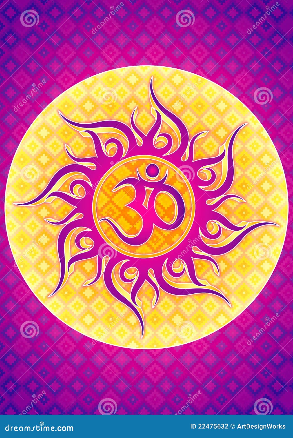 Ilustração Do Símbolo Do OM Ilustração do Vetor - Ilustração de ...