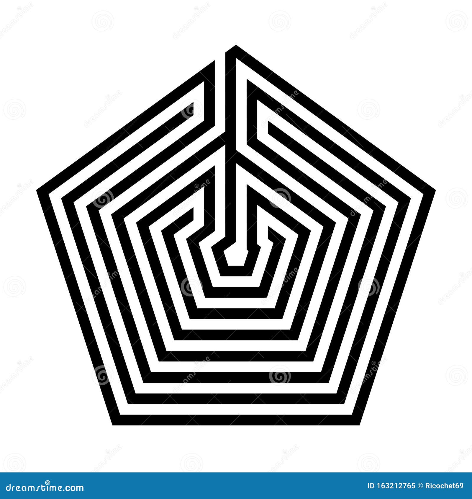 Ilustração Do Símbolo Do Labirinto Pentagonal Ilustração Stock ...