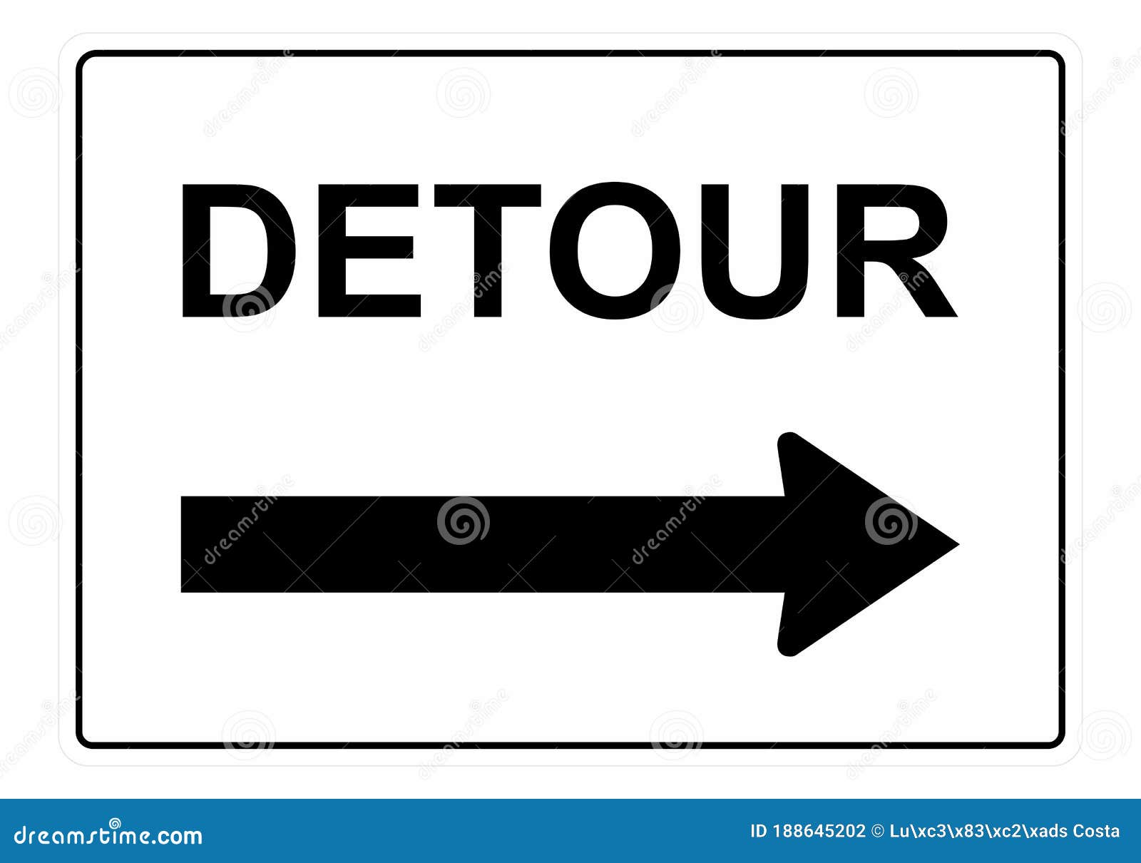 Ilustração Do Sinal De Desvio Ilustração Stock - Ilustração de vetor ...