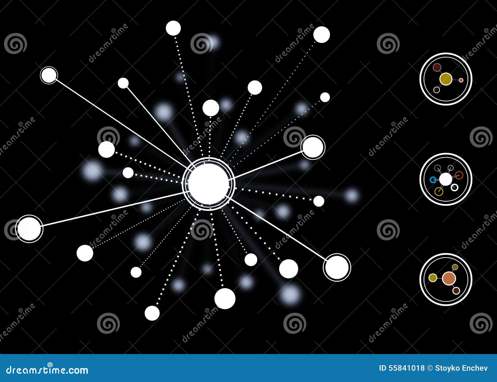 Ilustração Do Sistema De Rede Centralizado Ilustração Stock ...