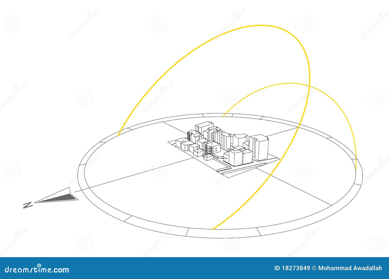Ilustração Do Trajeto De Sun Ilustração do Vetor - Ilustração de ...