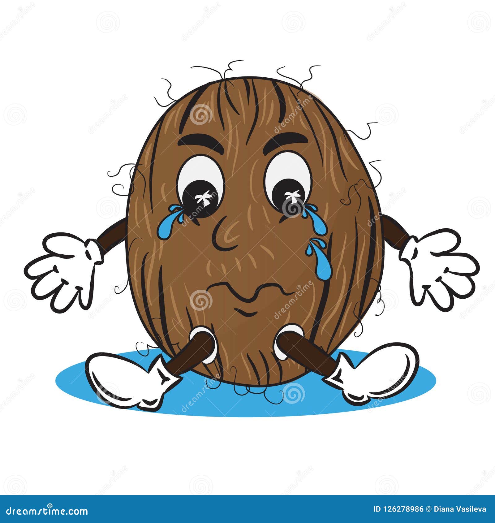 Ilustração Do Vetor Do Coco De Grito Ilustração do Vetor - Ilustração ...