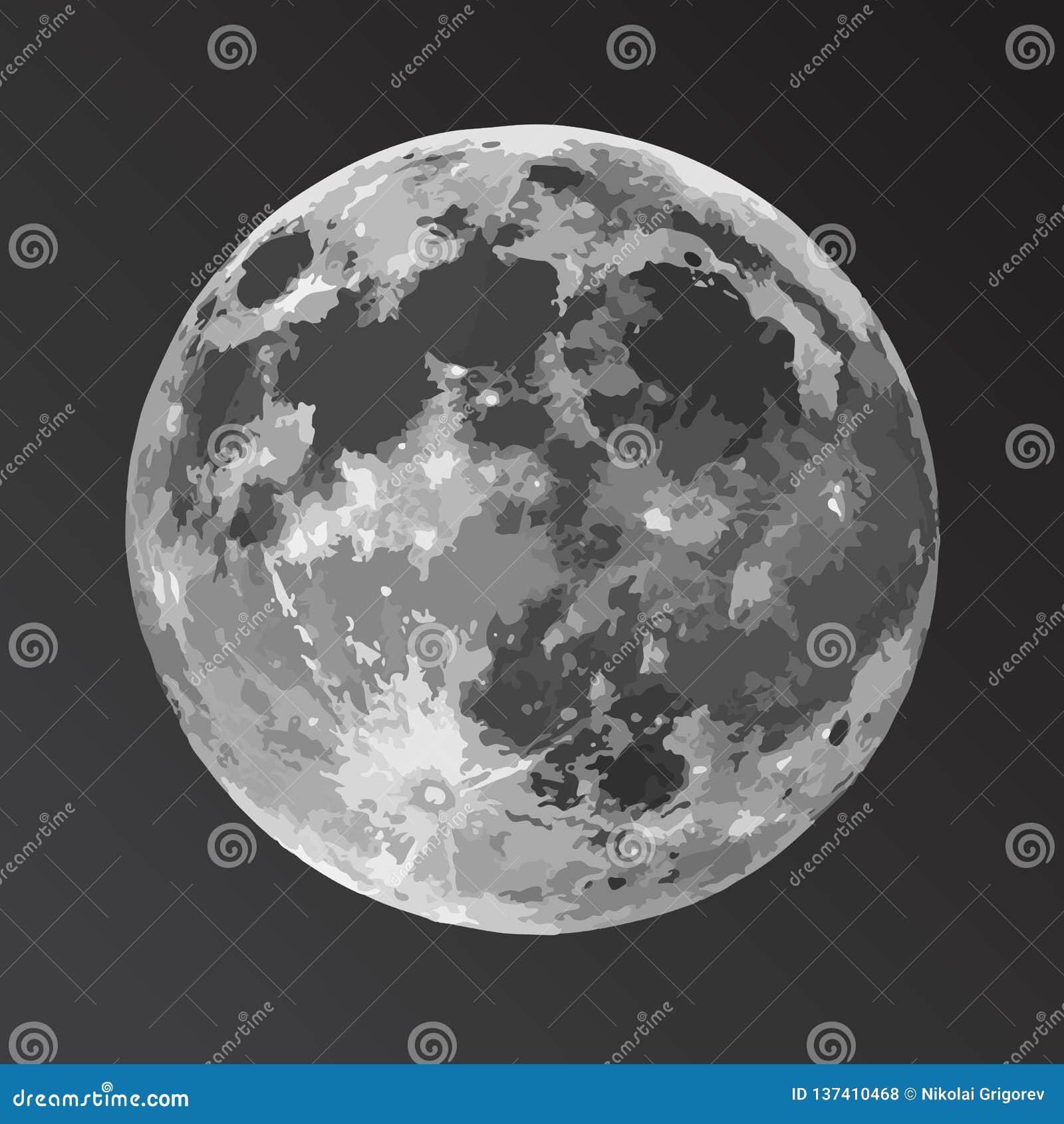 Ilustração do vetor da lua ilustração do vetor. Ilustração de vetor ...