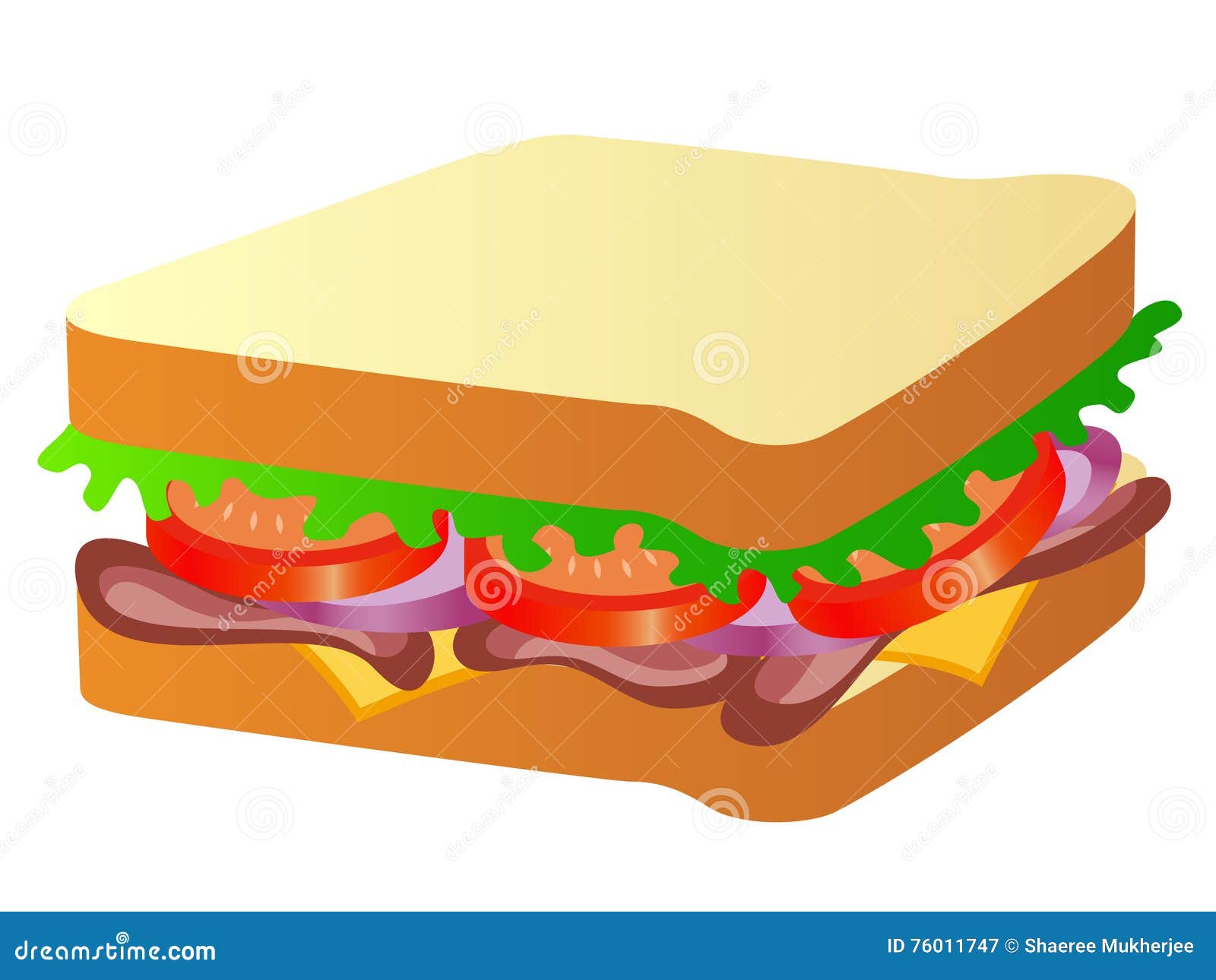 Ilustração Do Vetor Do Sanduíche Ilustração do Vetor - Ilustração de ...