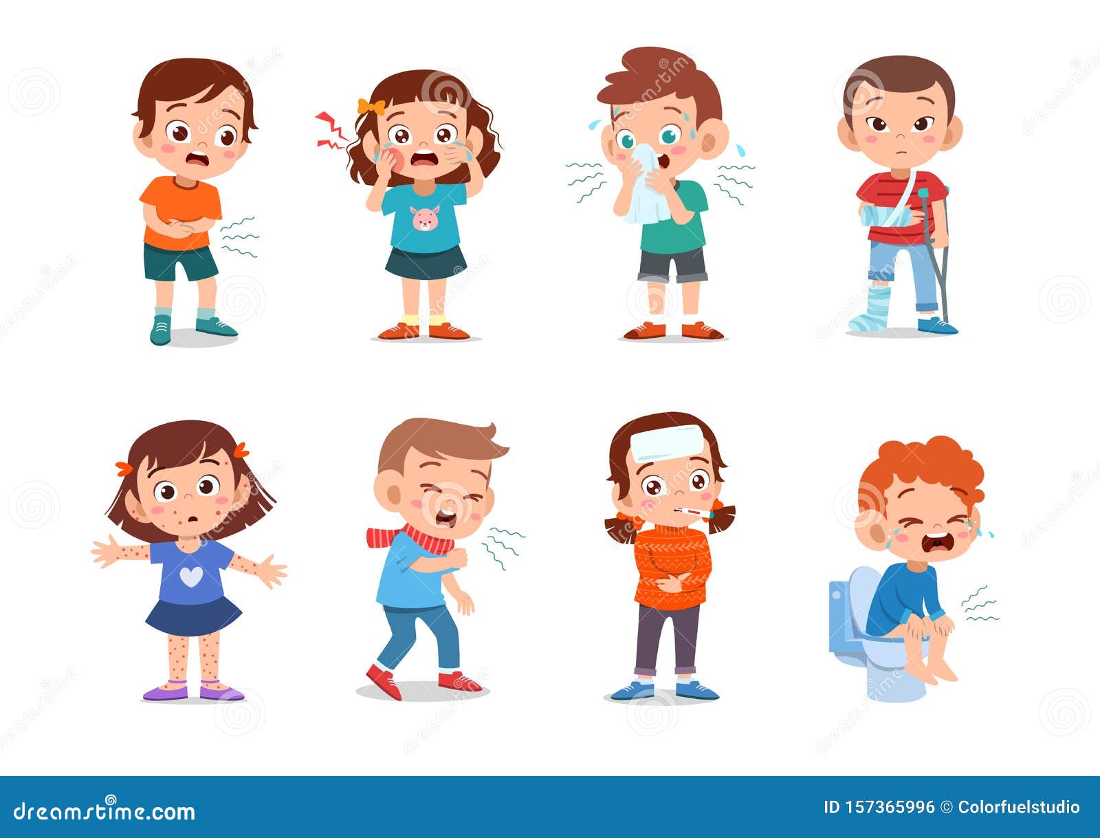 Ilustração Do Vetor Doente E Doente Ilustração Stock - Ilustração de ...