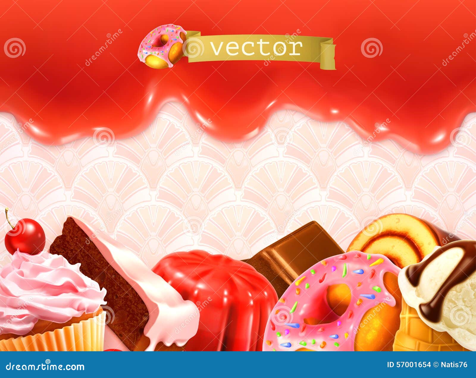 Ilustração Doce Do Vetor Do Fundo Ilustração do Vetor - Ilustração de ...