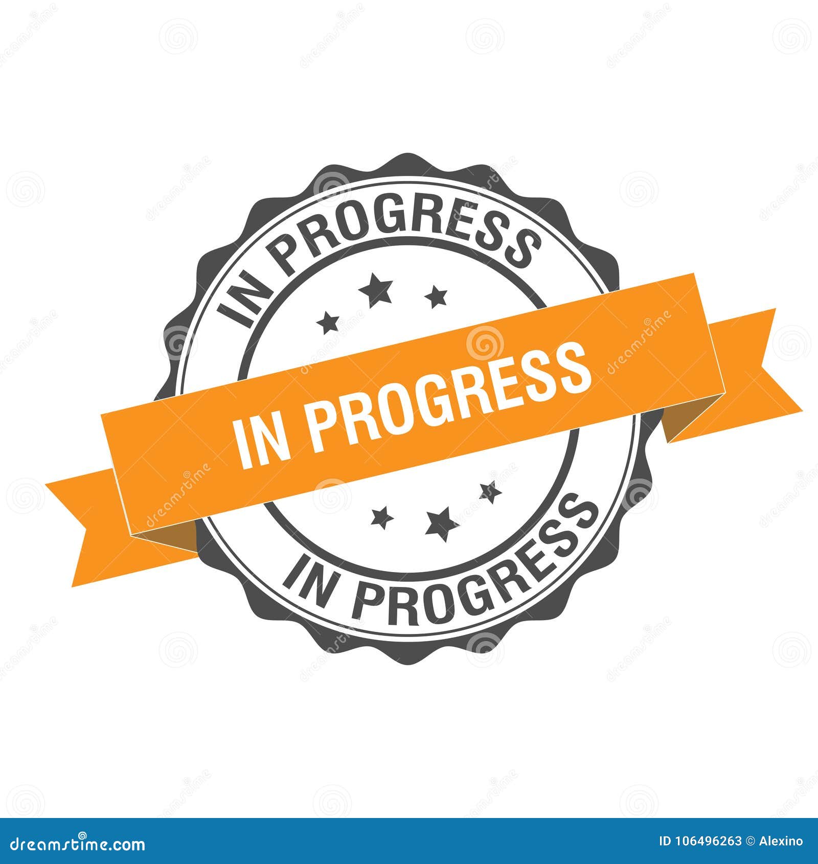 Ilustração Em Andamento Do Selo Ilustração do Vetor - Ilustração de ...