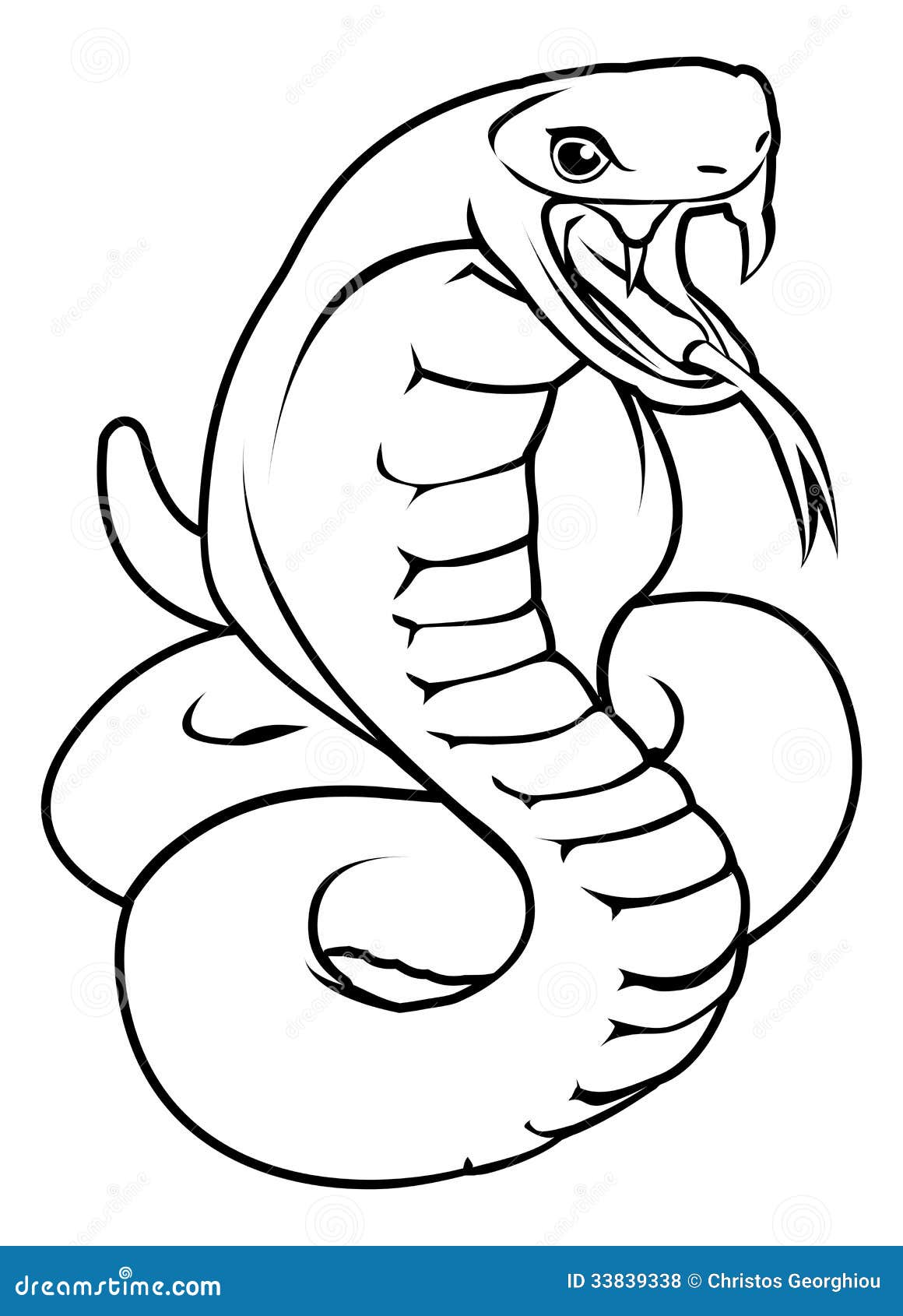 Ilustração Estilizado Da Serpente Ilustração do Vetor - Ilustração de ...