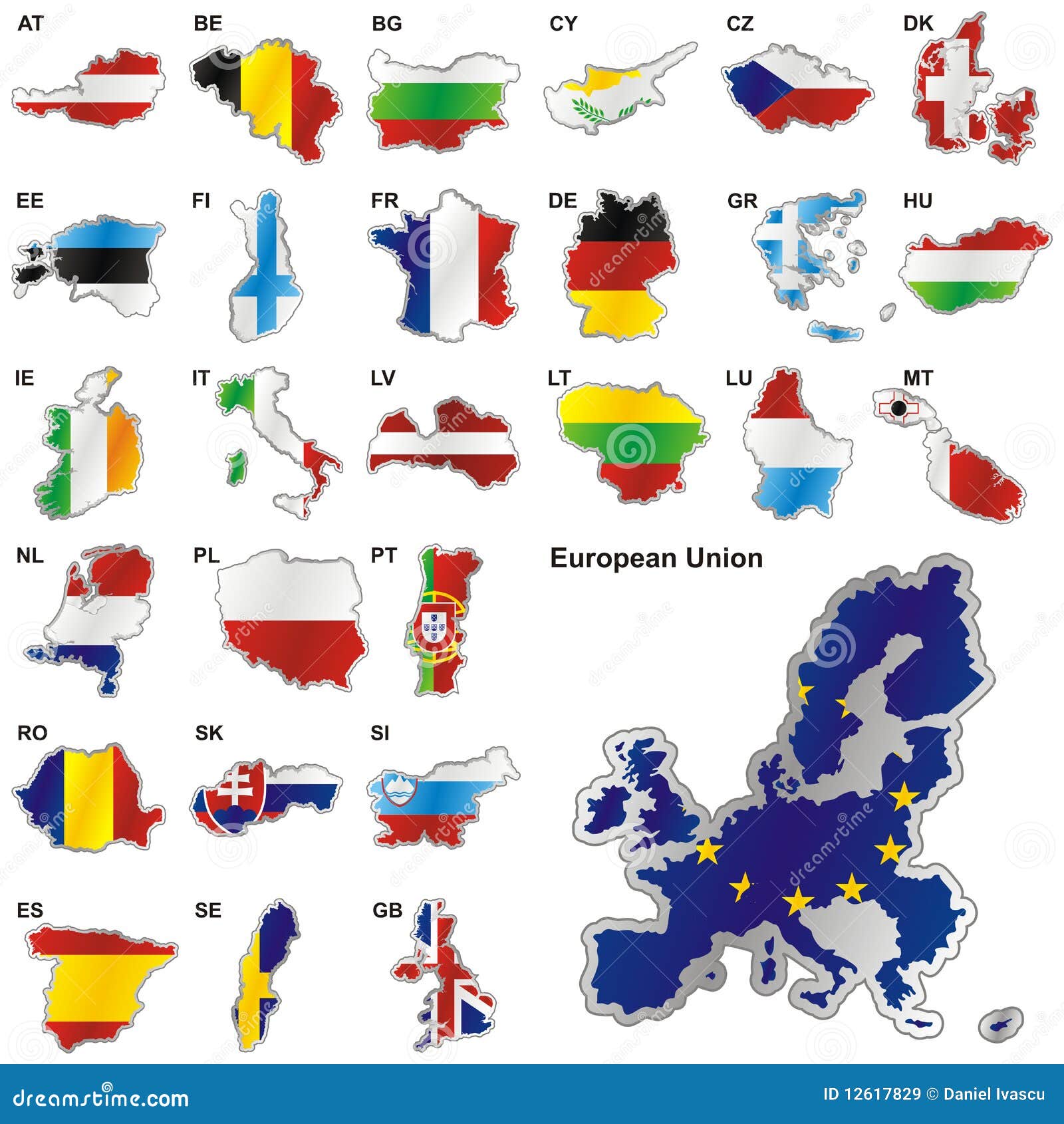 Ilustração Inteiramente Editable Do Vetor Dos Mapas Da UE Ilustração ...