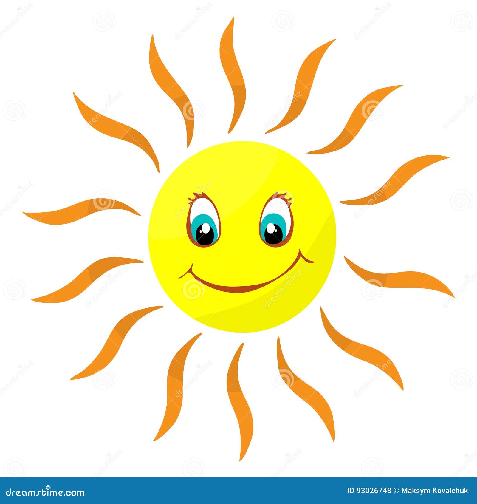 Ilustração Isolada De Um Sol Alegre Ilustração do Vetor - Ilustração de ...