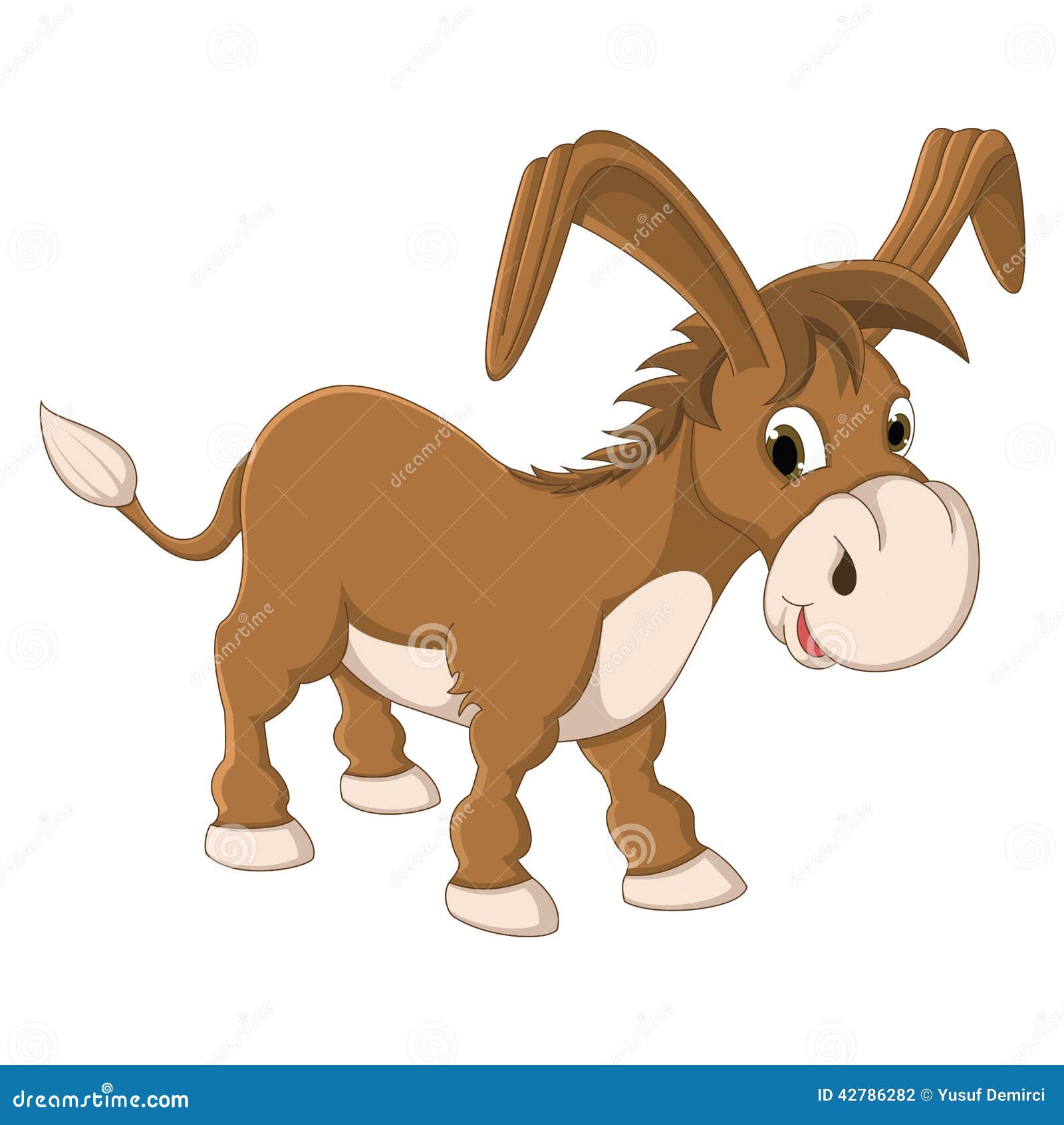 Ilustração Isolada Do Vetor Do Asno Ilustração do Vetor - Ilustração de ...