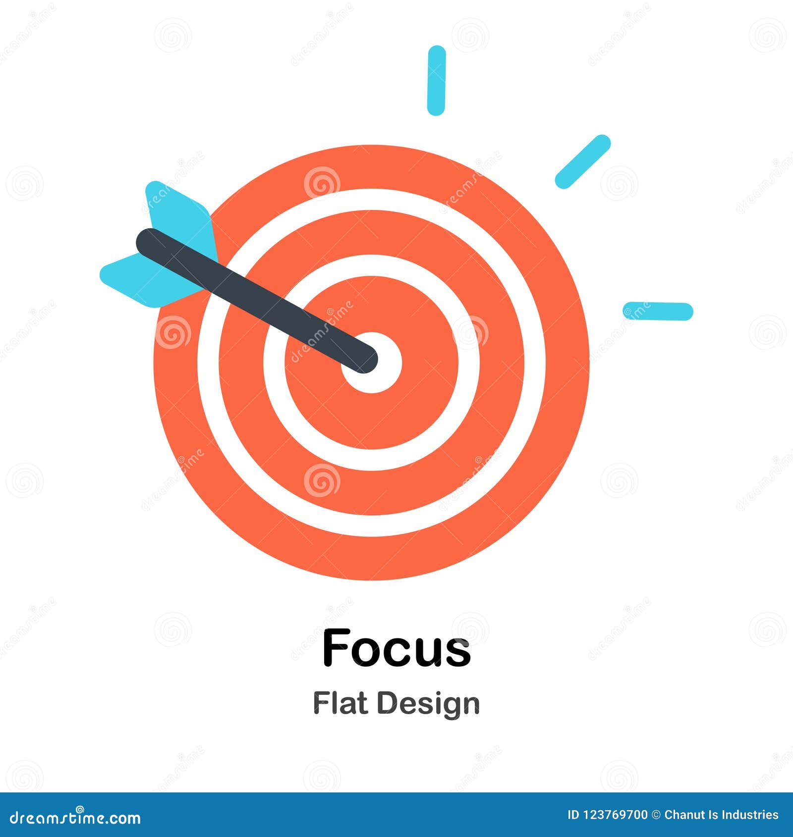 Ilustração lisa do foco ilustração do vetor. Ilustração de objetivo ...