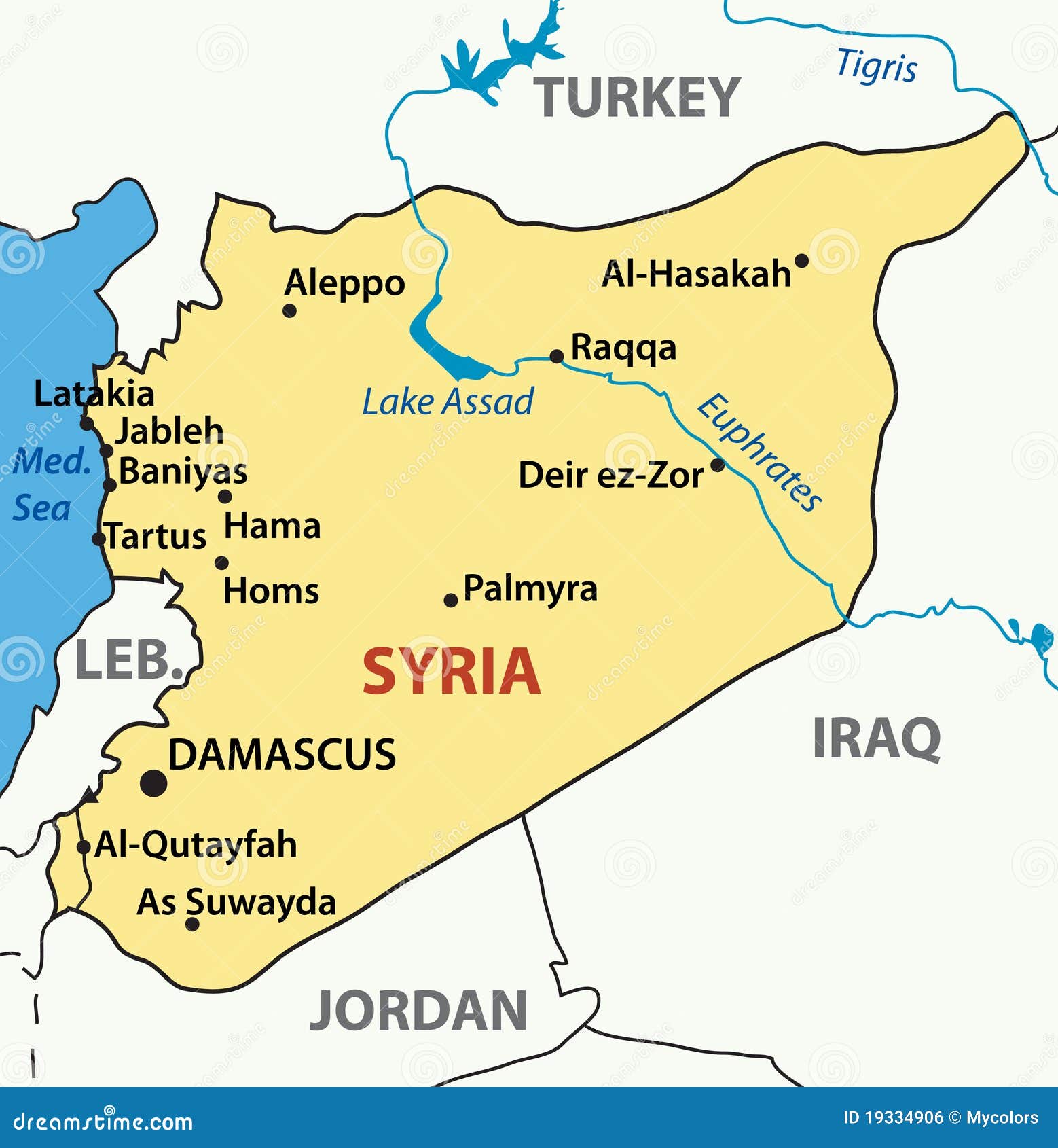 Ilustração - mapa de syria ilustração do vetor. Ilustração de mapa ...