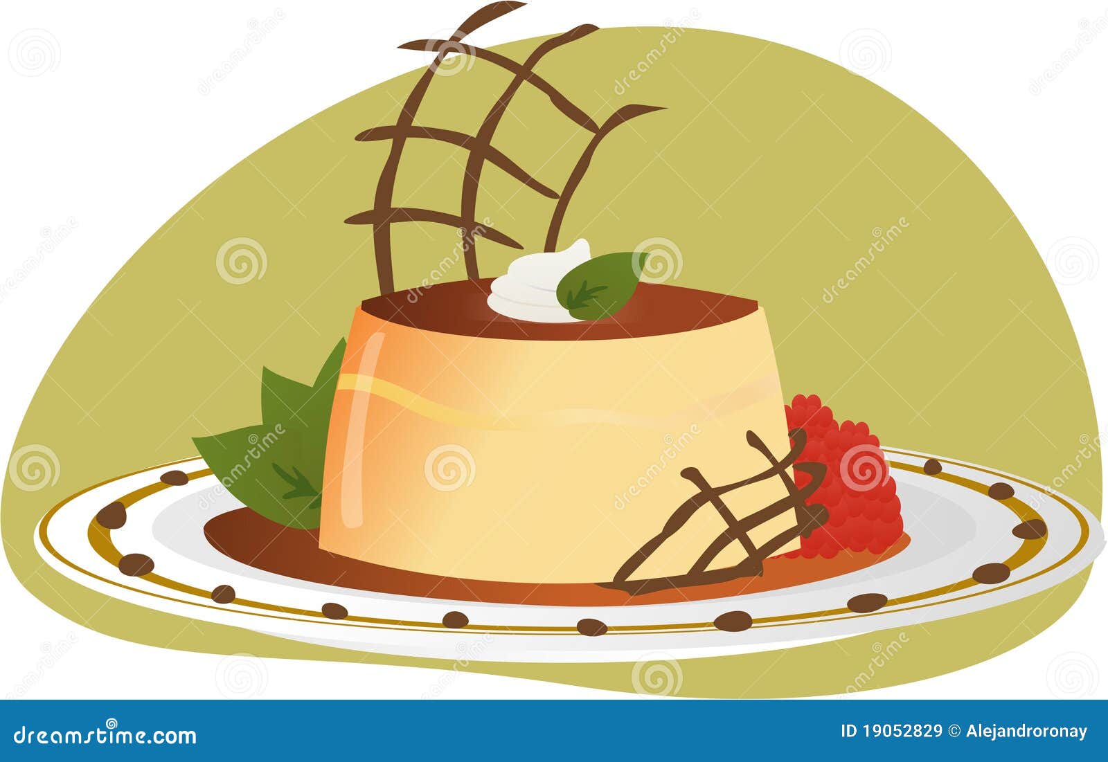 Ilustração Mexicana Do Flan Ilustração Stock - Ilustração de corte ...